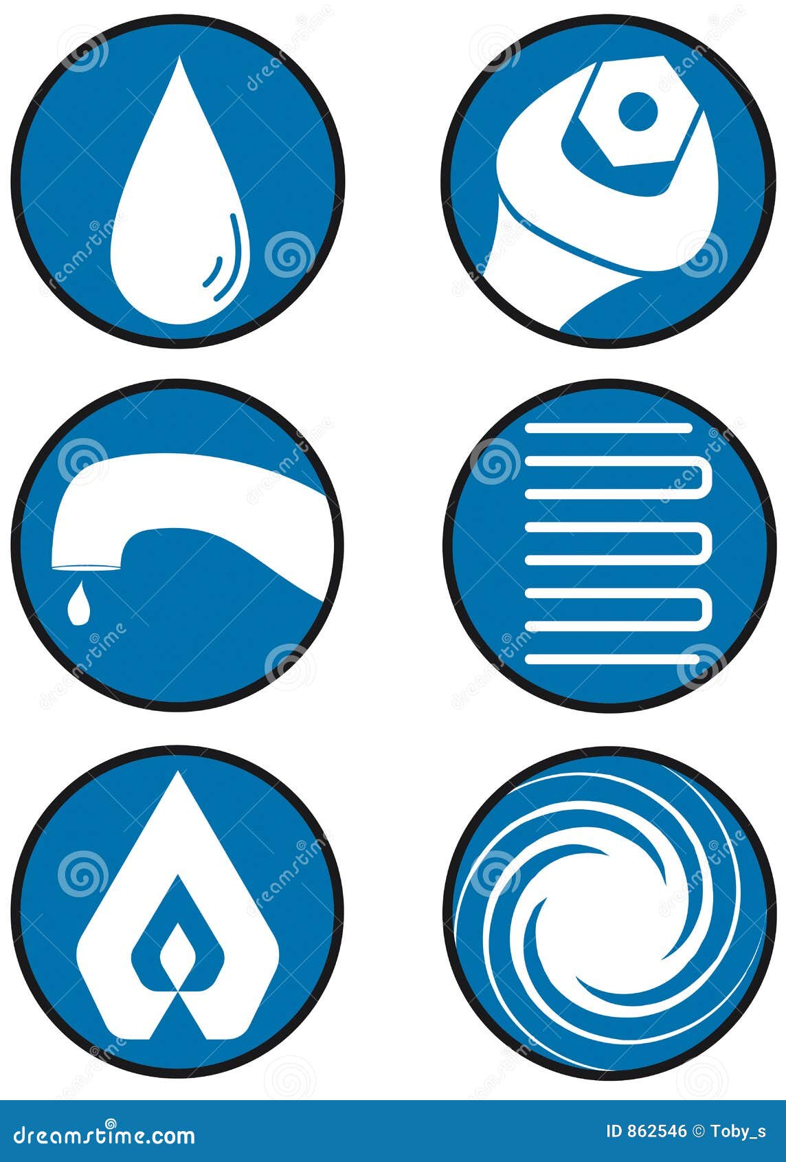 Plumber icons stock vector. Illustration of icons, plumber - 862546
