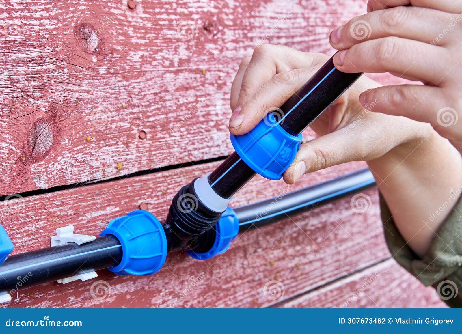 Installation of Irrigation Water Supply with PVC Pipe Tee Way ...