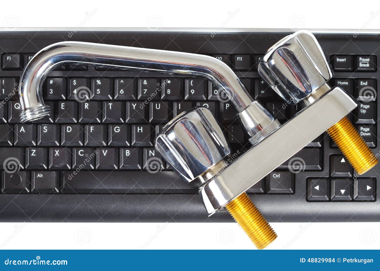 Plumber and keyboard stock photo. Image of service, hardware - 48829984