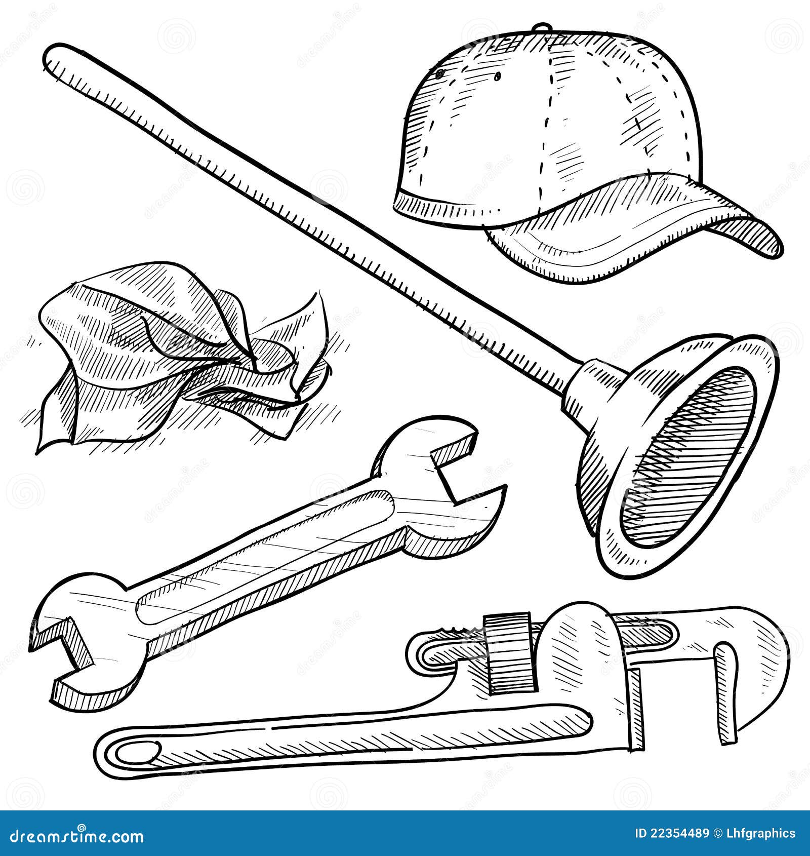 Plumber Objects Sketch Stock Illustrations – 12 Plumber Objects Sketch ...