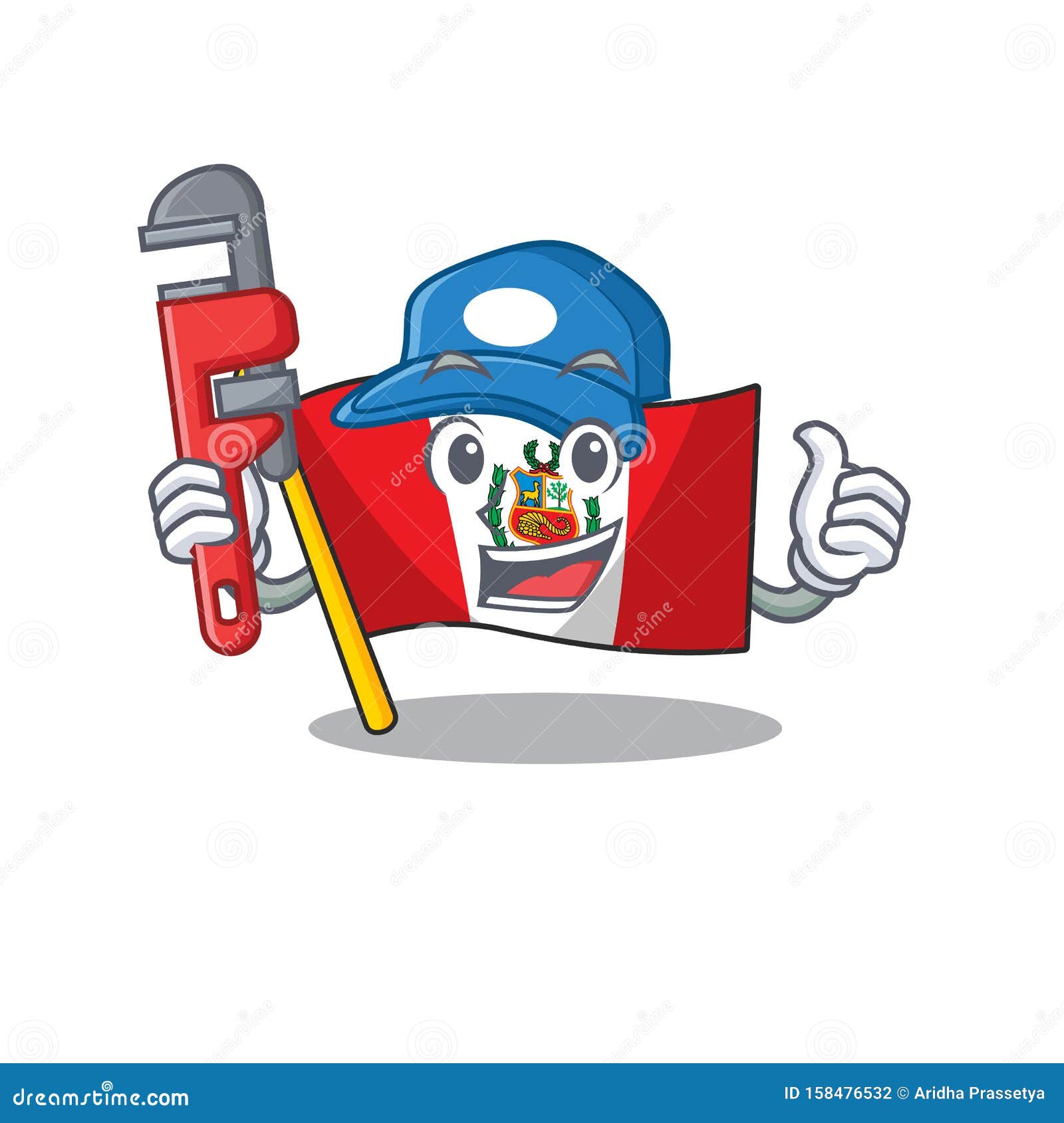 Plumber Peru Flag Stored in Character Drawer Stock Vector ... Plumber Peru Flag Stored in Character Drawer Stock Vector ...