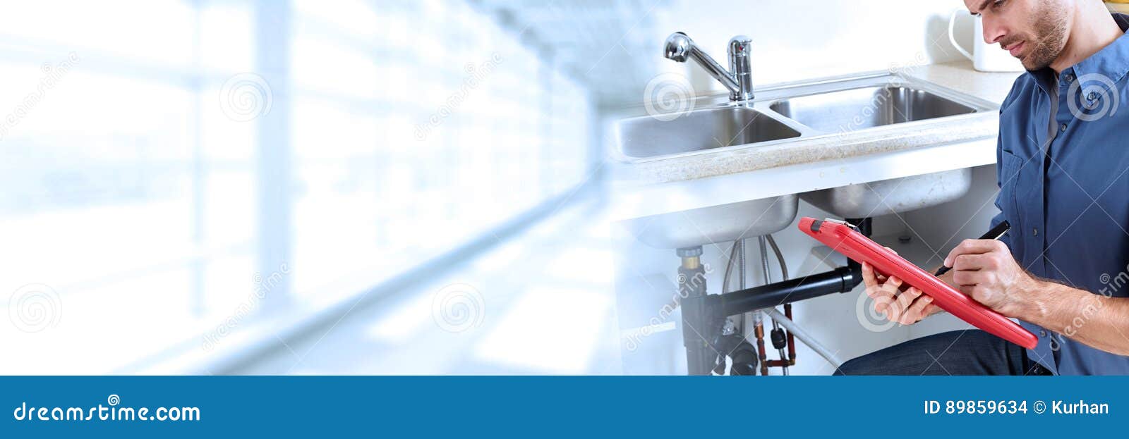 Plumber. stock photo. Image of plumbing, handyman, repairman - 89859634