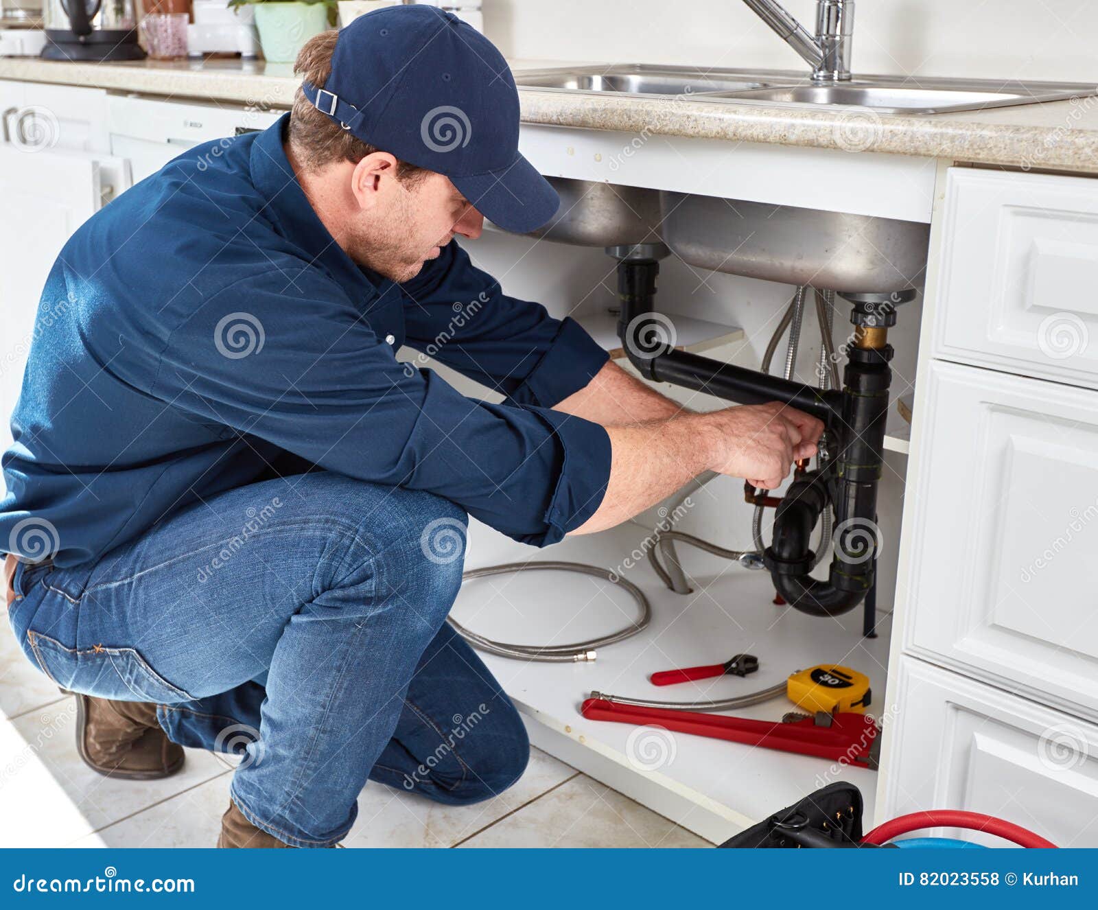 Plumber. stock photo. Image of adult, repairman, foreman - 82023558