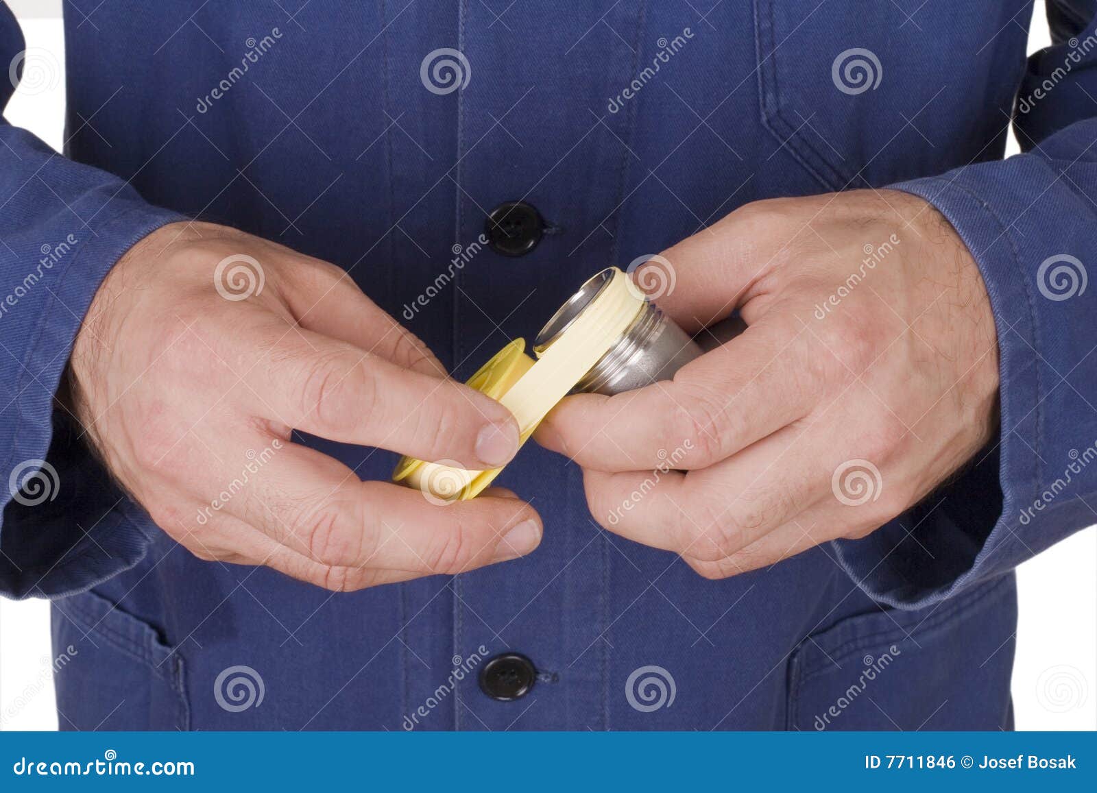 Plumber with Thread Type Seal Stock Photo - Image of fittings ...