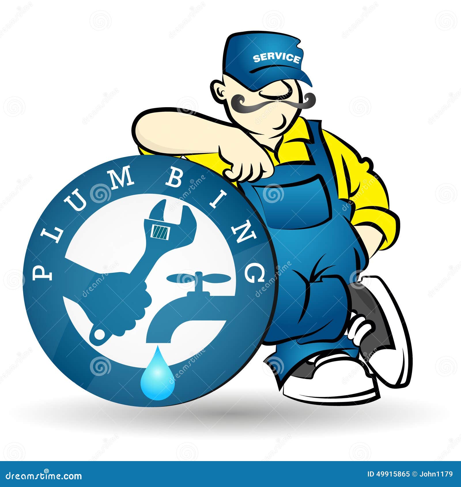 Plumber vector stock illustration. Illustration of advertising - 49915865