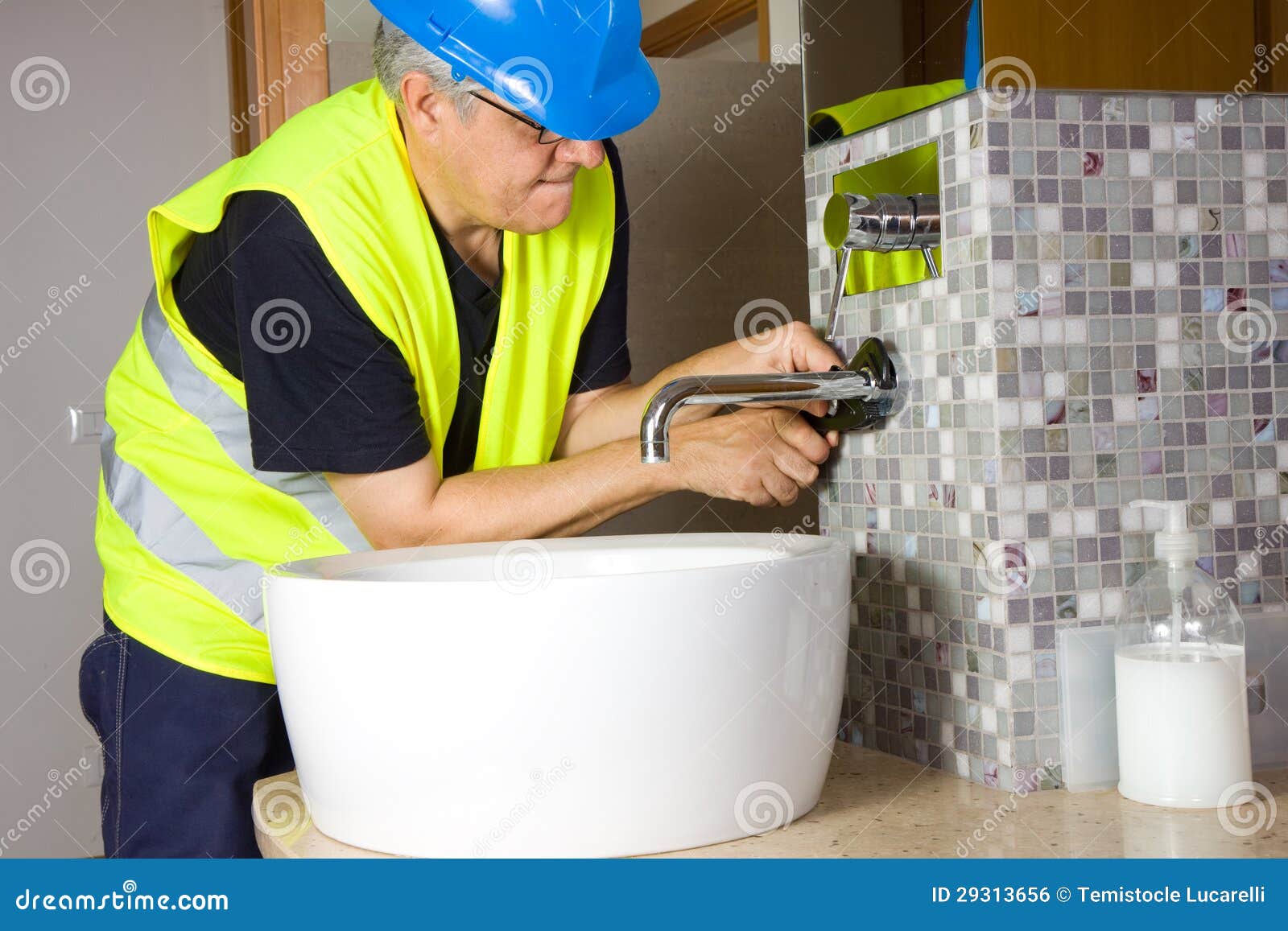Plumber at work stock photo. Image of handyman, male - 29313656