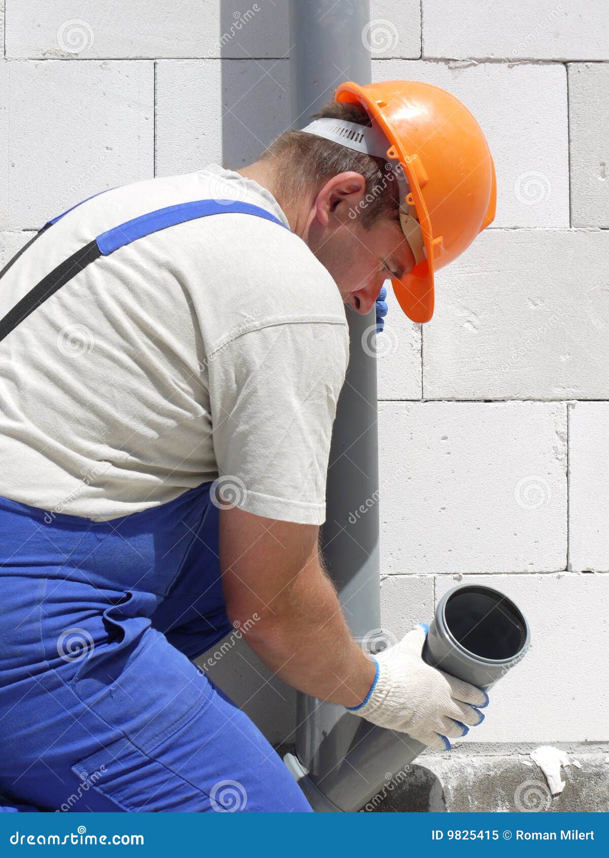 Plumber at work stock image. Image of house, connection - 9825415