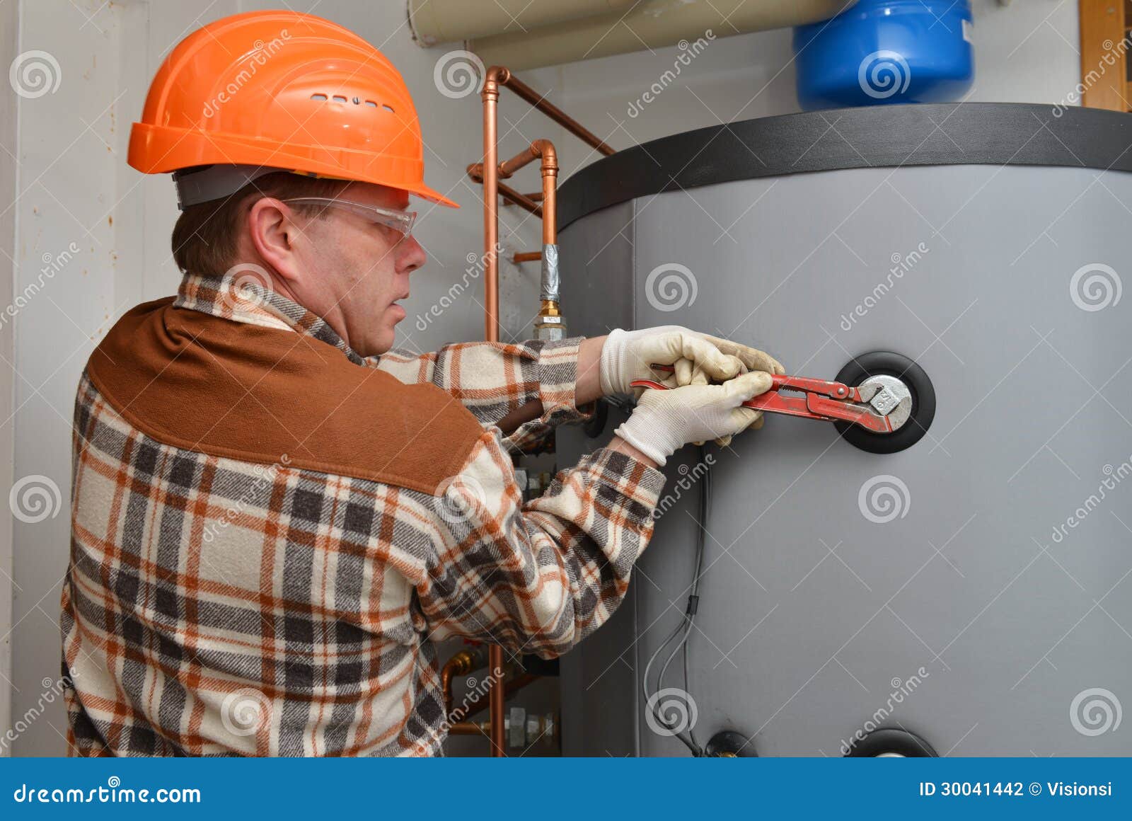 Plumber at Work stock photo. Image of repairing, alternative - 30041442