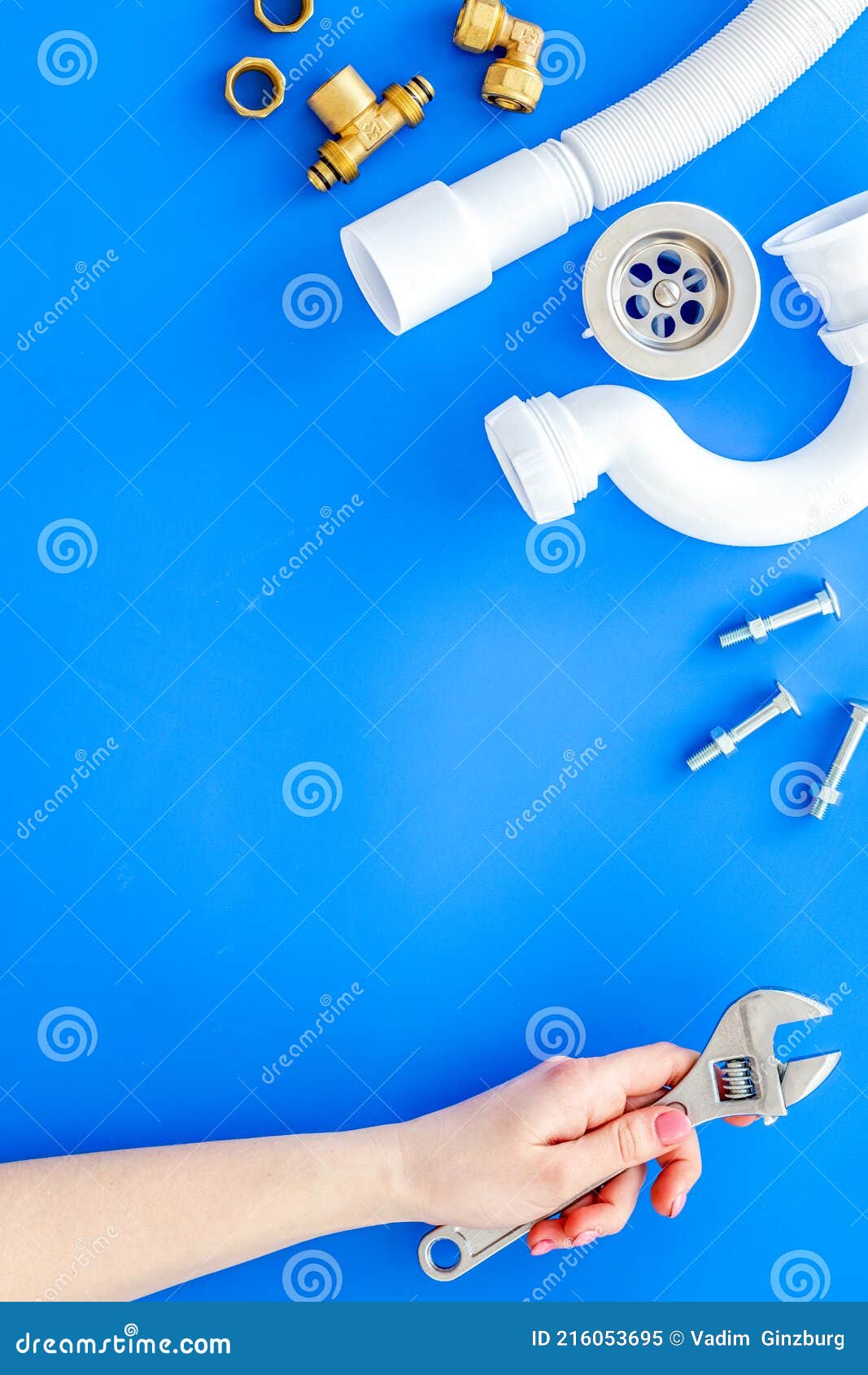 Plumber Work Dig Repair Water Line Connect.PVC Pipe Main Plumbing On ...