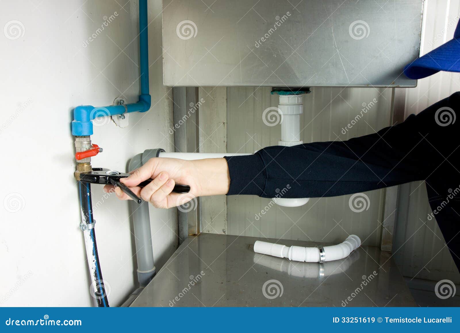 Plumber at work stock image. Image of plumber, professional - 33251619