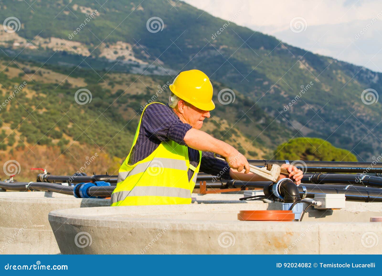Plumber at work stock photo. Image of contractor, plastic - 92024082