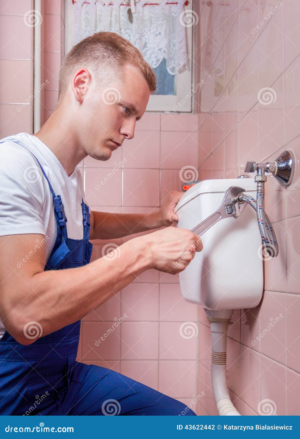 Plumber at work stock photo. Image of industry, fixing - 43622442