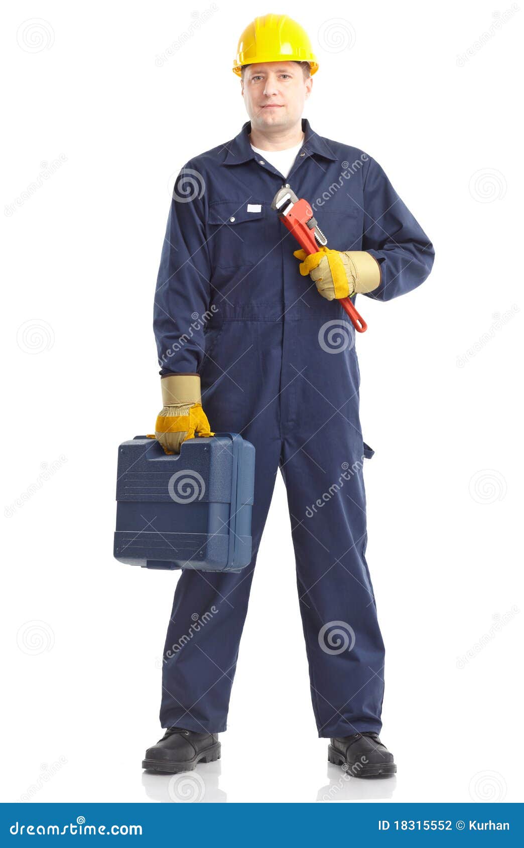 Plumber worker stock photo. Image of employee, isolated - 18315552