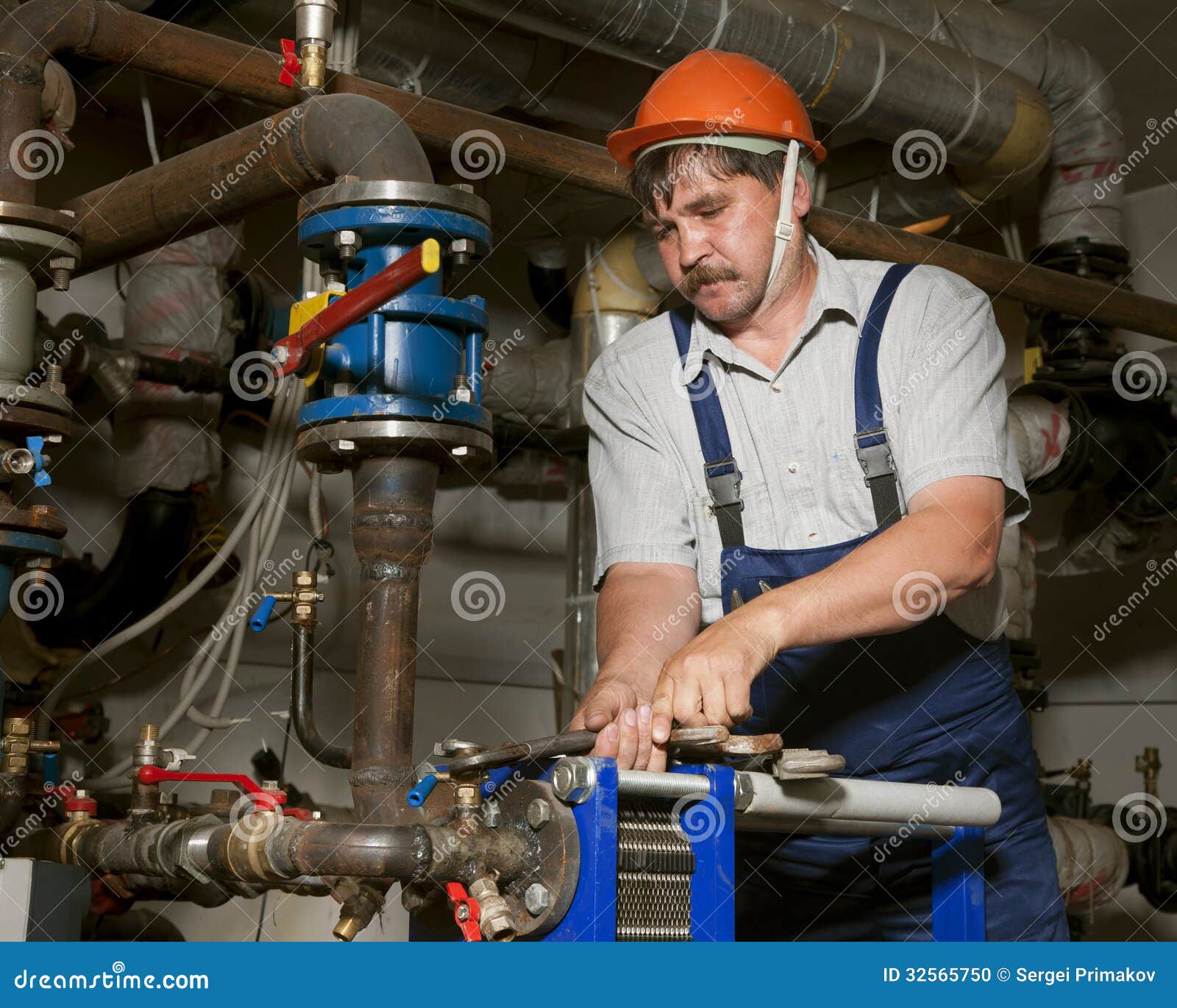 Plumber working stock photo. Image of staff, professional - 32565750