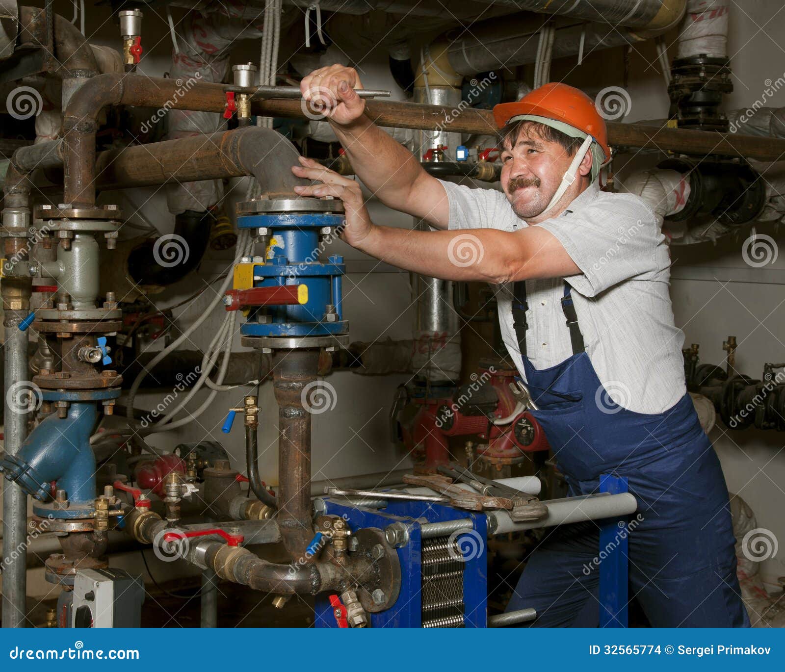Plumber working stock photo. Image of janitor, worker - 32565774