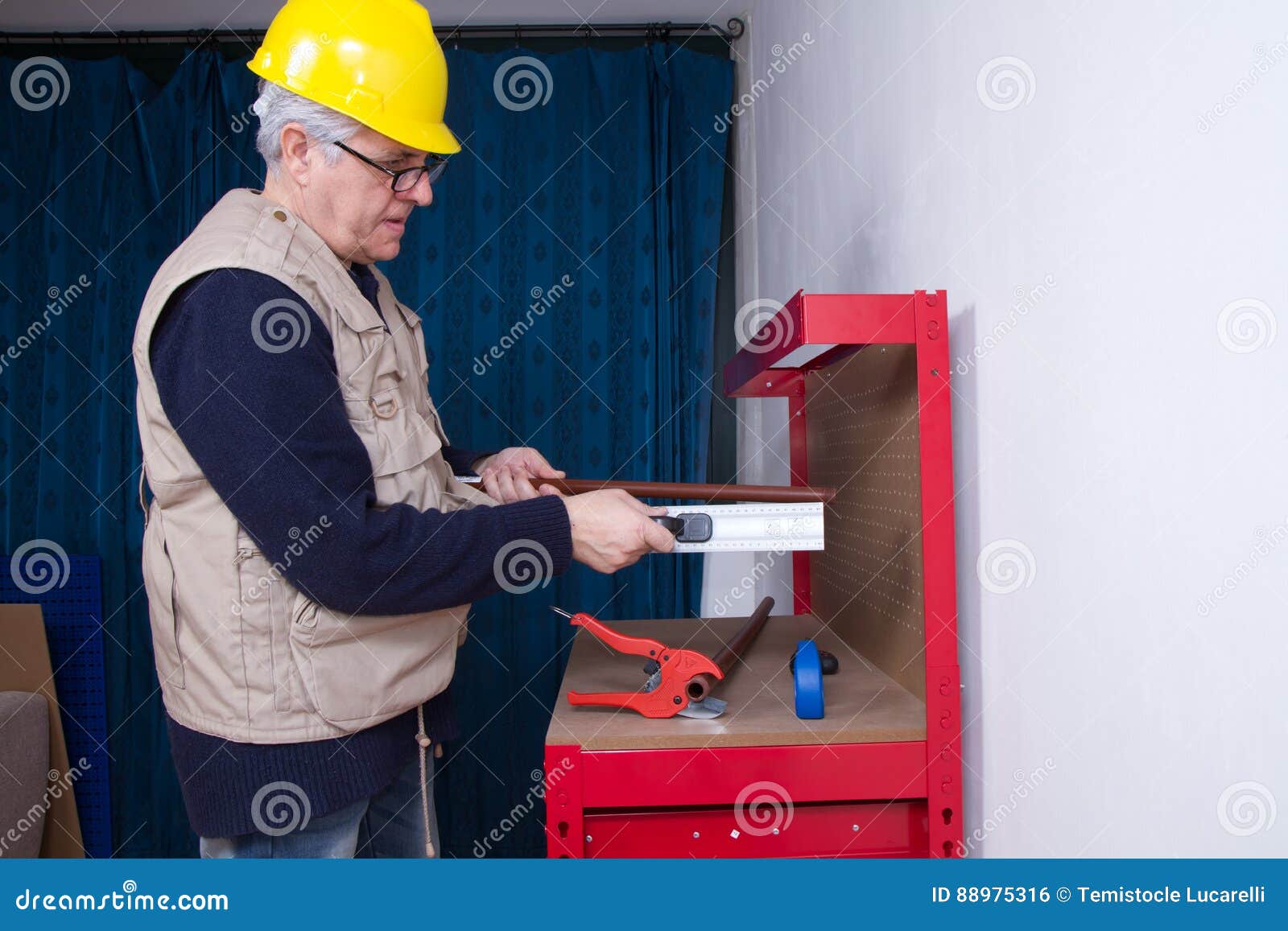 Plumber working with pipes stock photo. Image of maintenance - 88975316