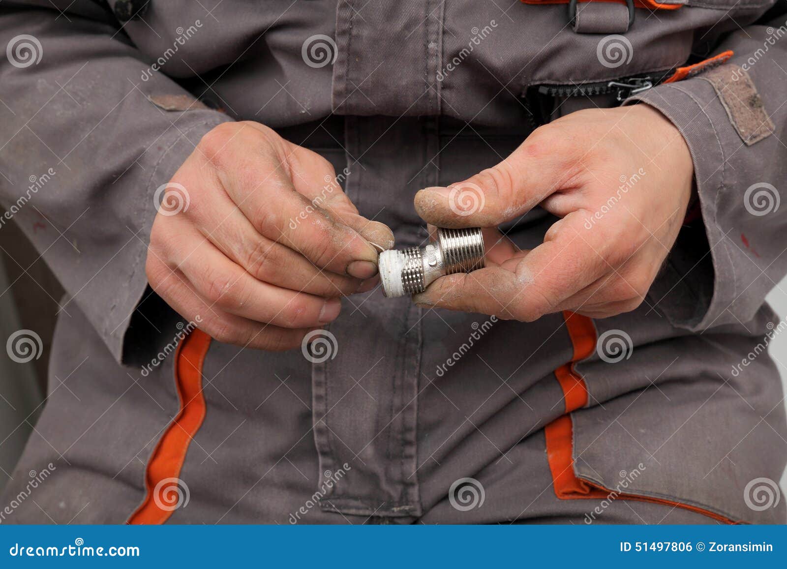 Plumber Works in a Bathroom Stock Photo - Image of repair, renovation ...