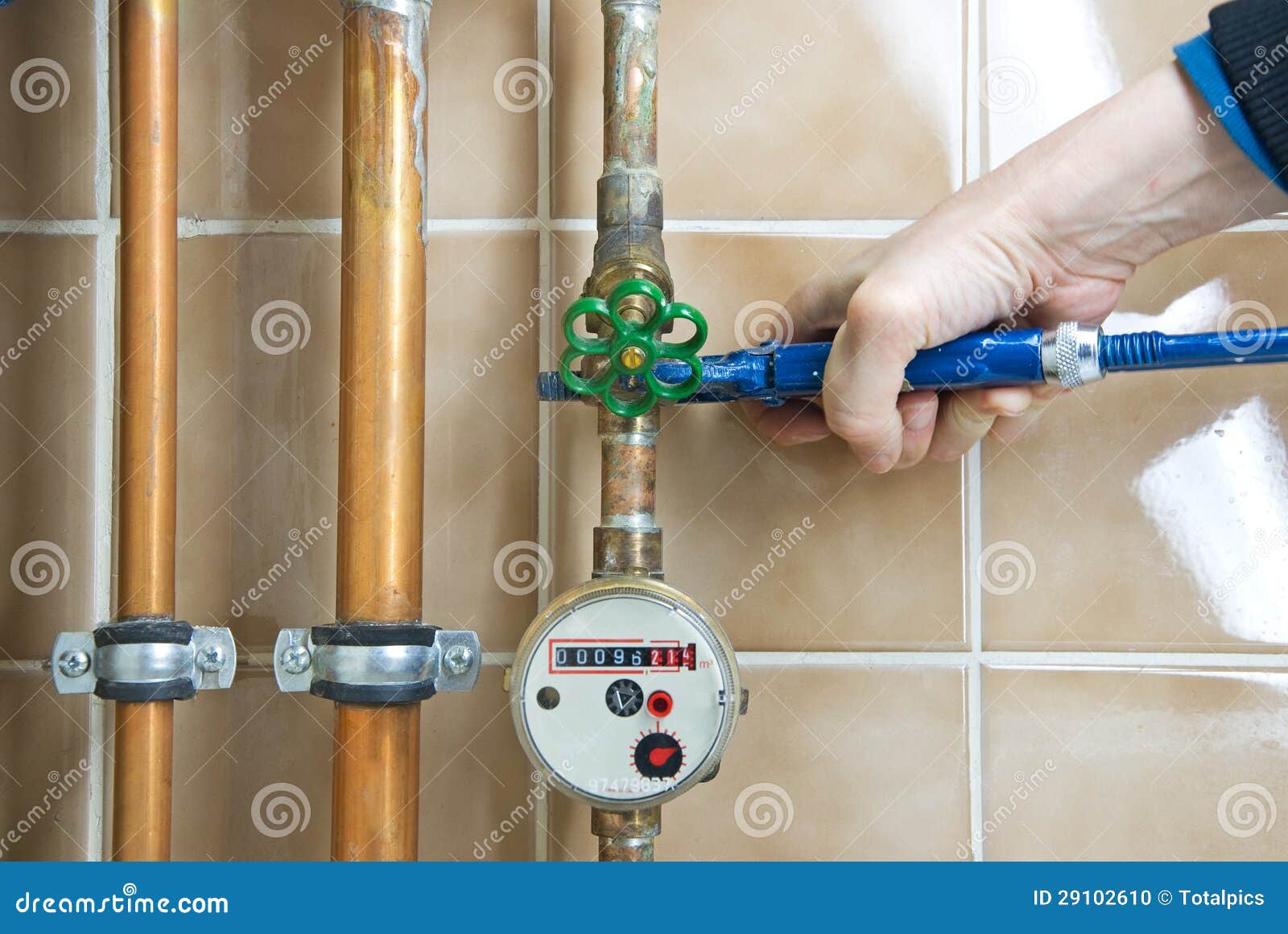 Plumber wrench stock photo. Image of clock, drinking - 29102610