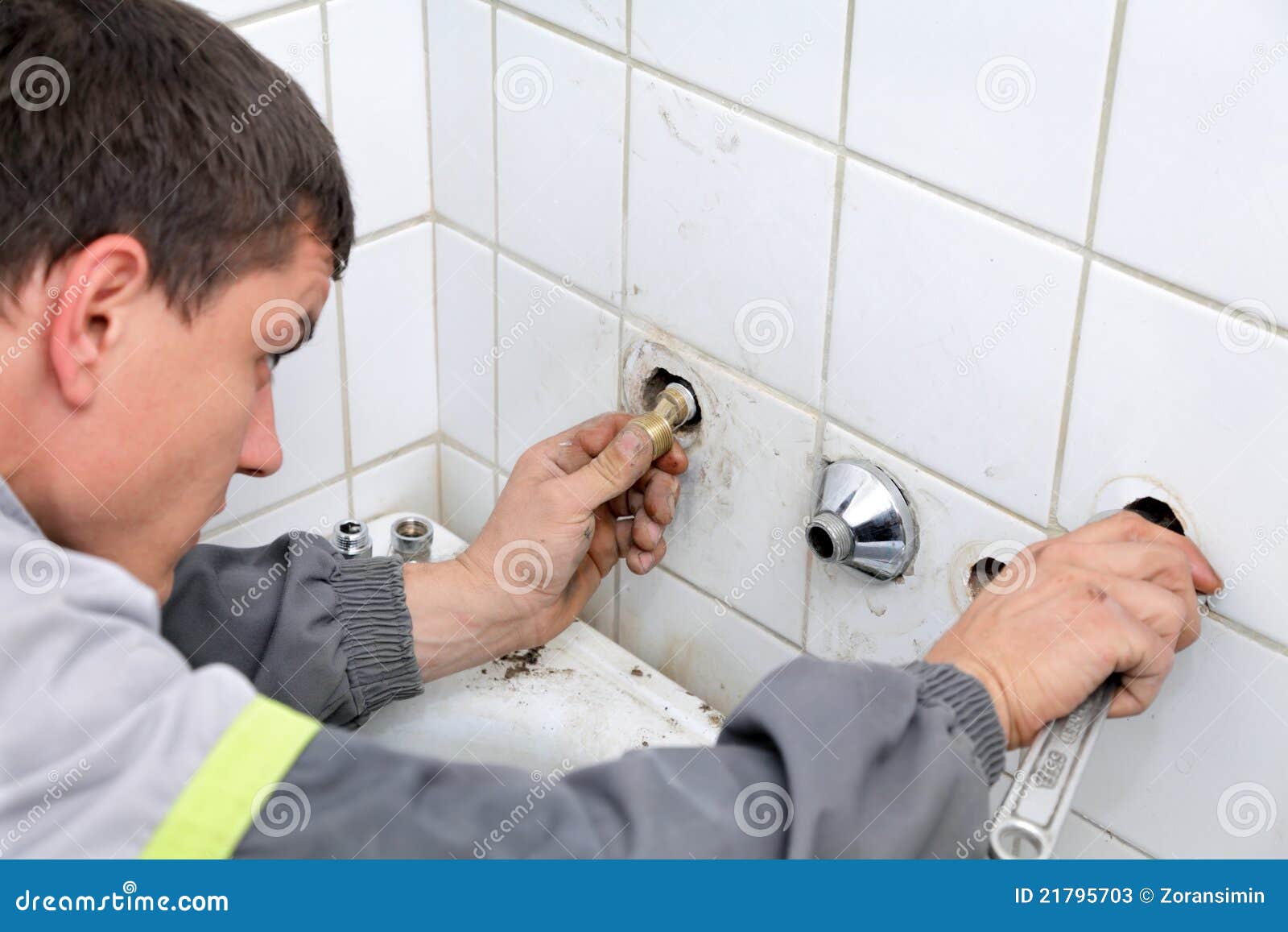 Plumbing stock image. Image of faucet, service, male - 21795703