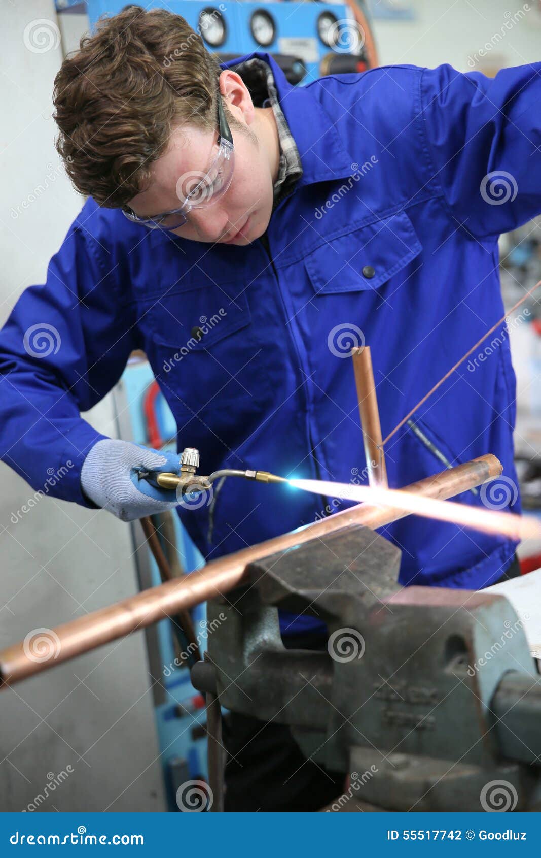 Plumbing Apprentice Working Stock Photo - Image of student, trainee ...
