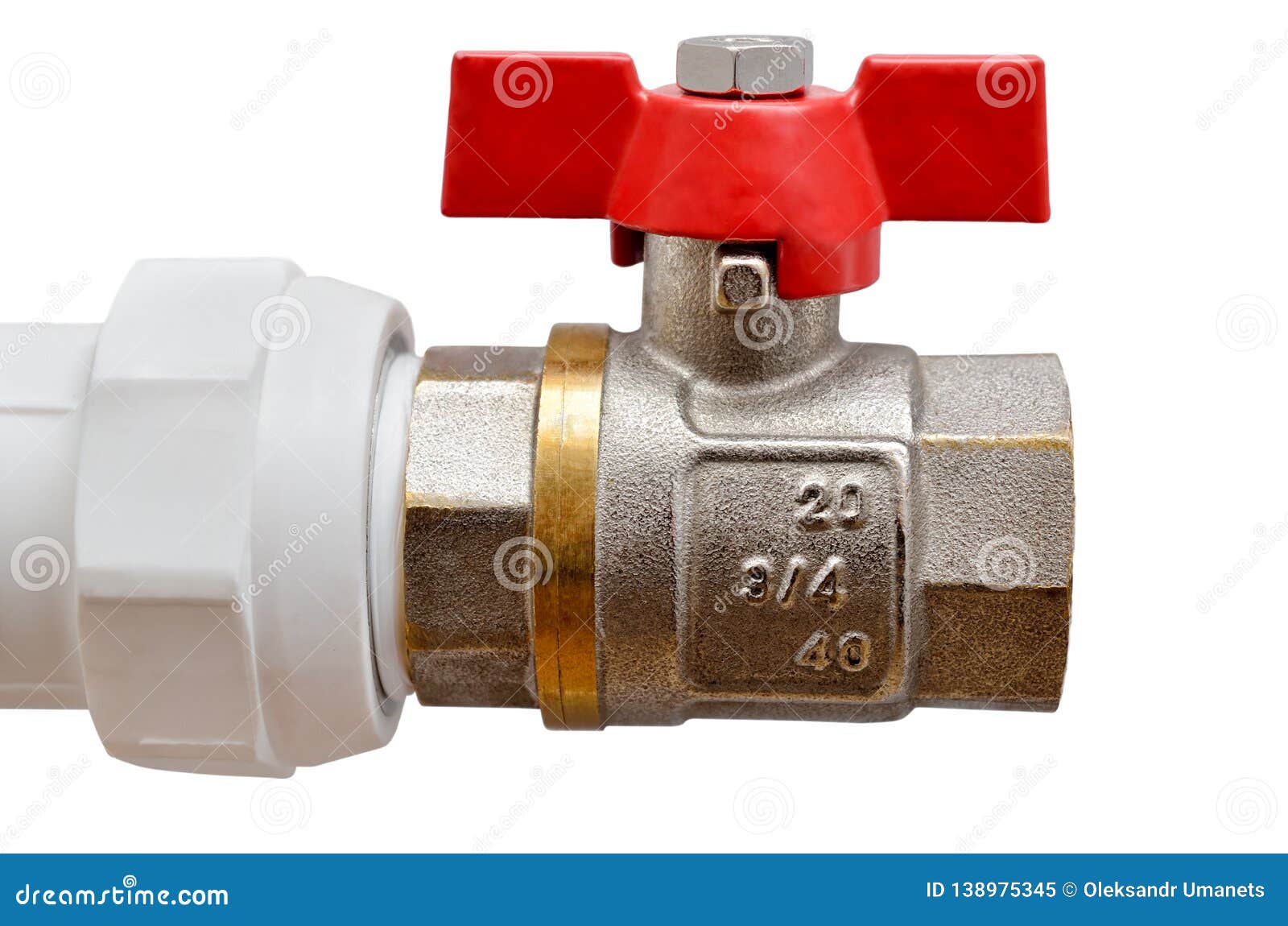 Plumbing Connection of White Polypropylene Pipe and Faucet Stock Image ...