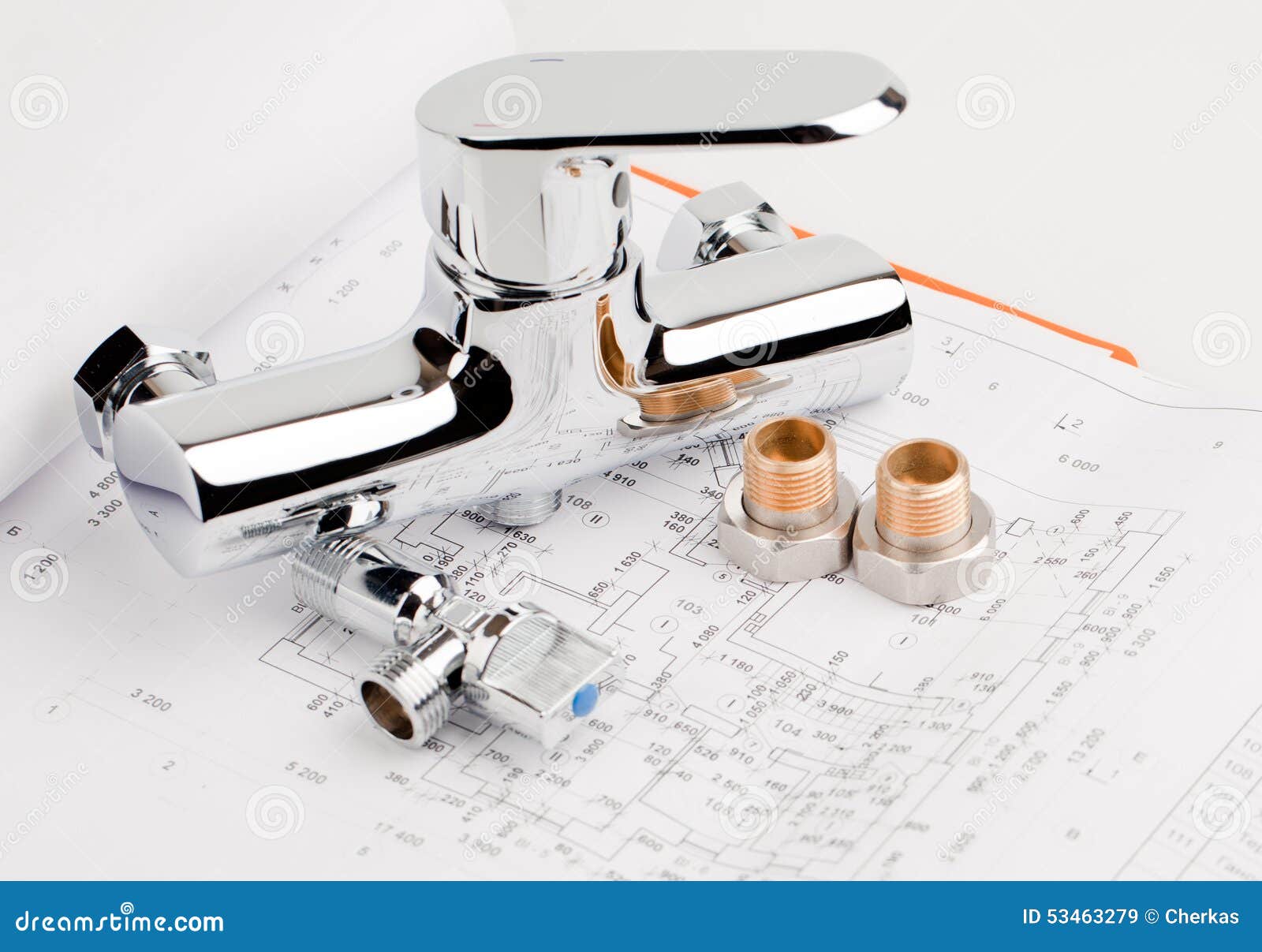 Plumbing and draft stock image. Image of contractor, measure - 53463279