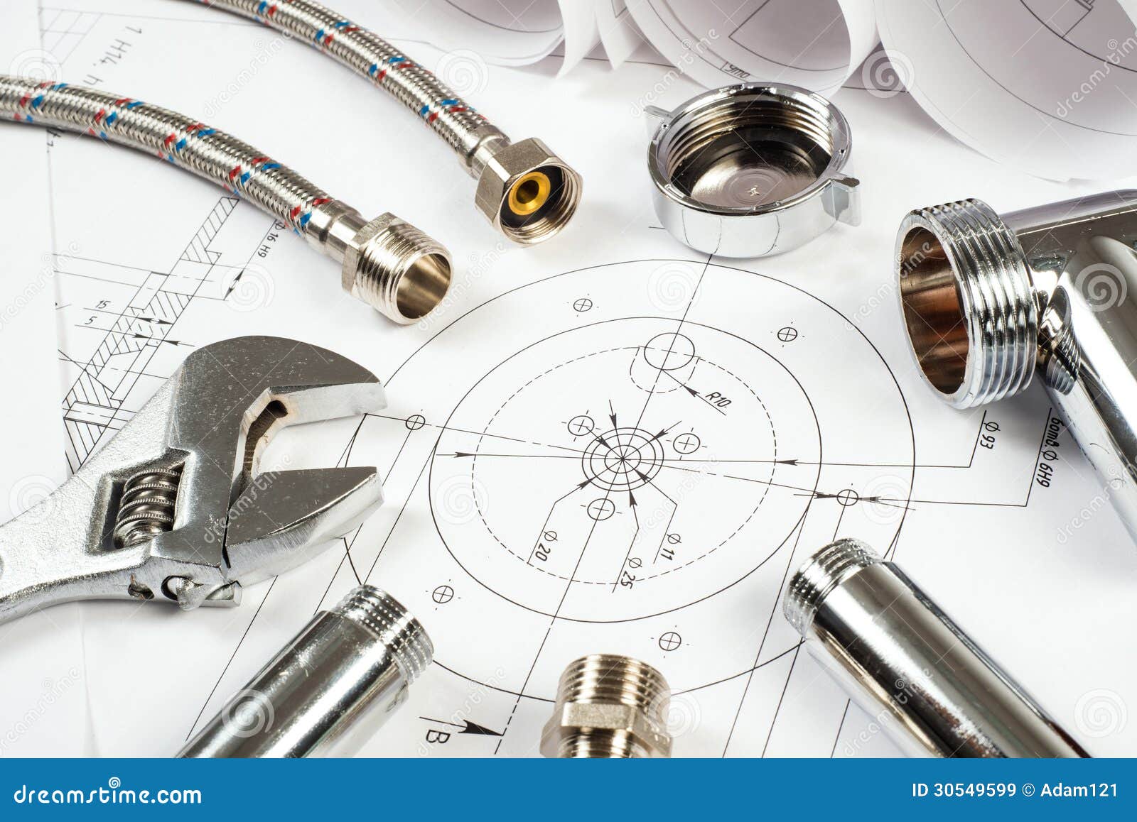 Drafting Of Piping Instrument And Diagram Royalty-Free Stock Photo ...