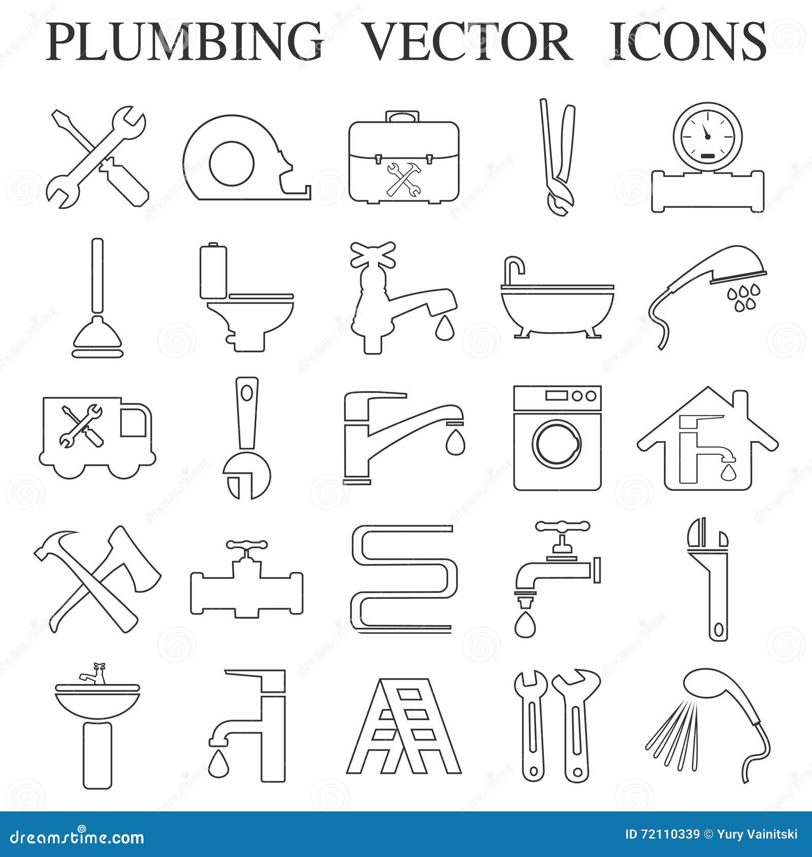 Plumbing Emblems, Labels and Design Elements Stock Vector ...