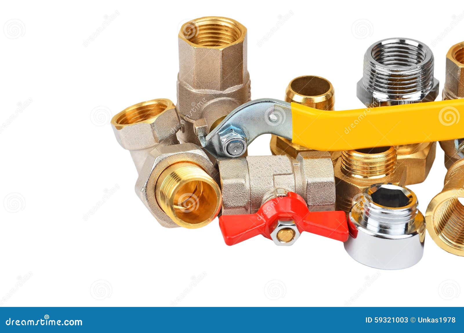 Plumbing fitting and tap stock image. Image of bend, hydrant - 59321003
