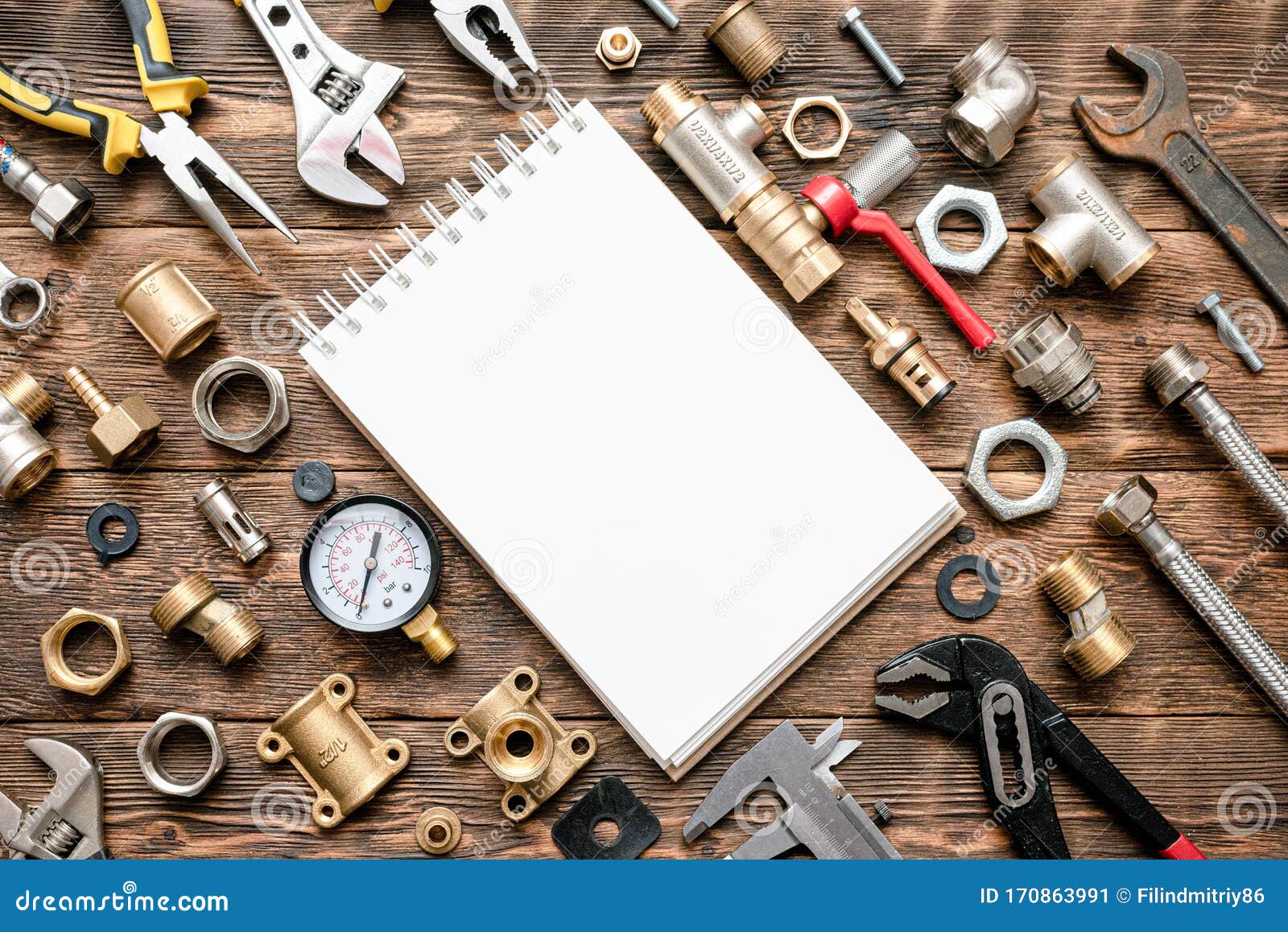 Plumbing. stock image. Image of repair, accessory, faucet - 170863991