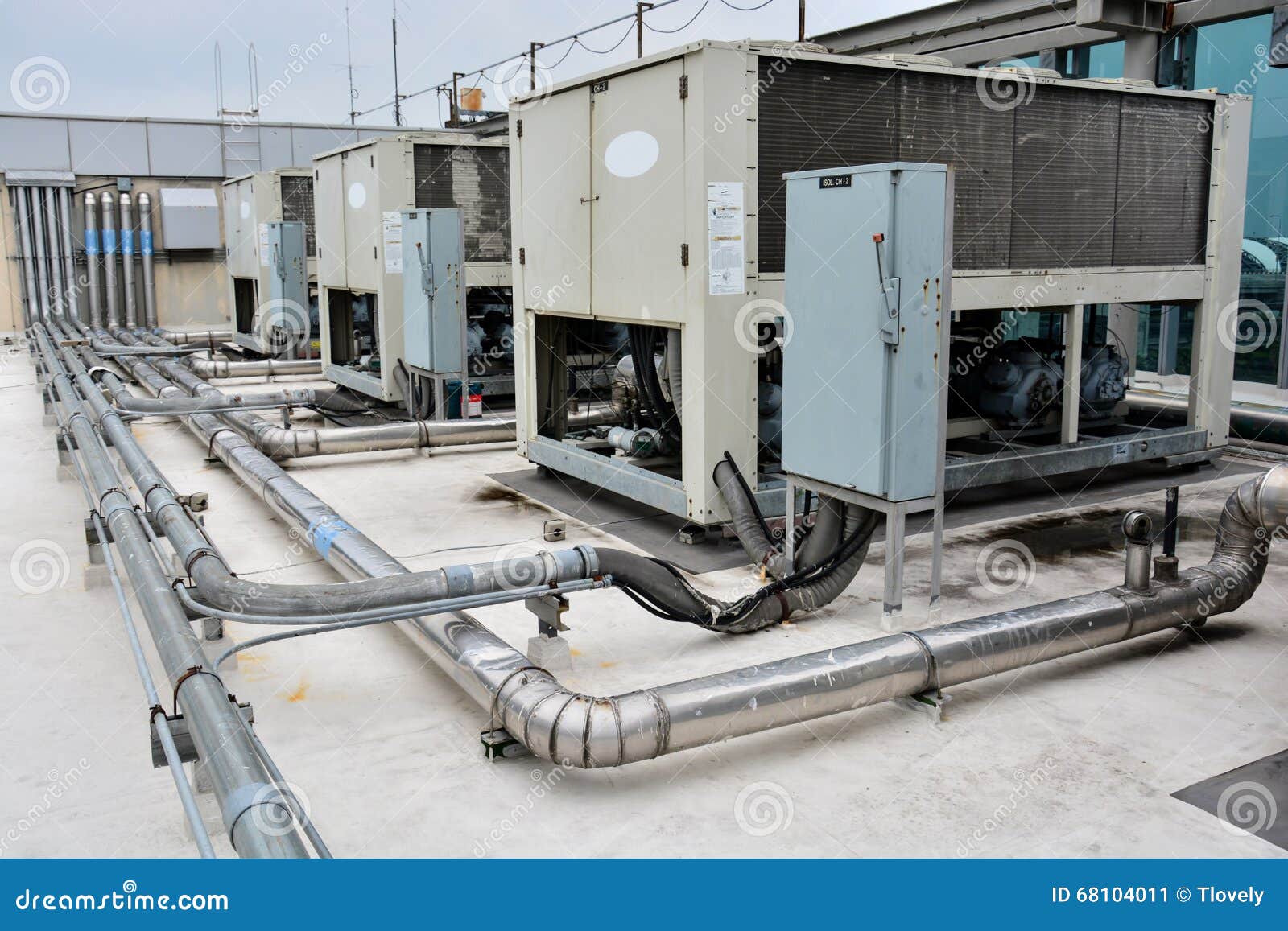 Plumbing for HVAC stock image. Image of buildings, temperature - 68104011