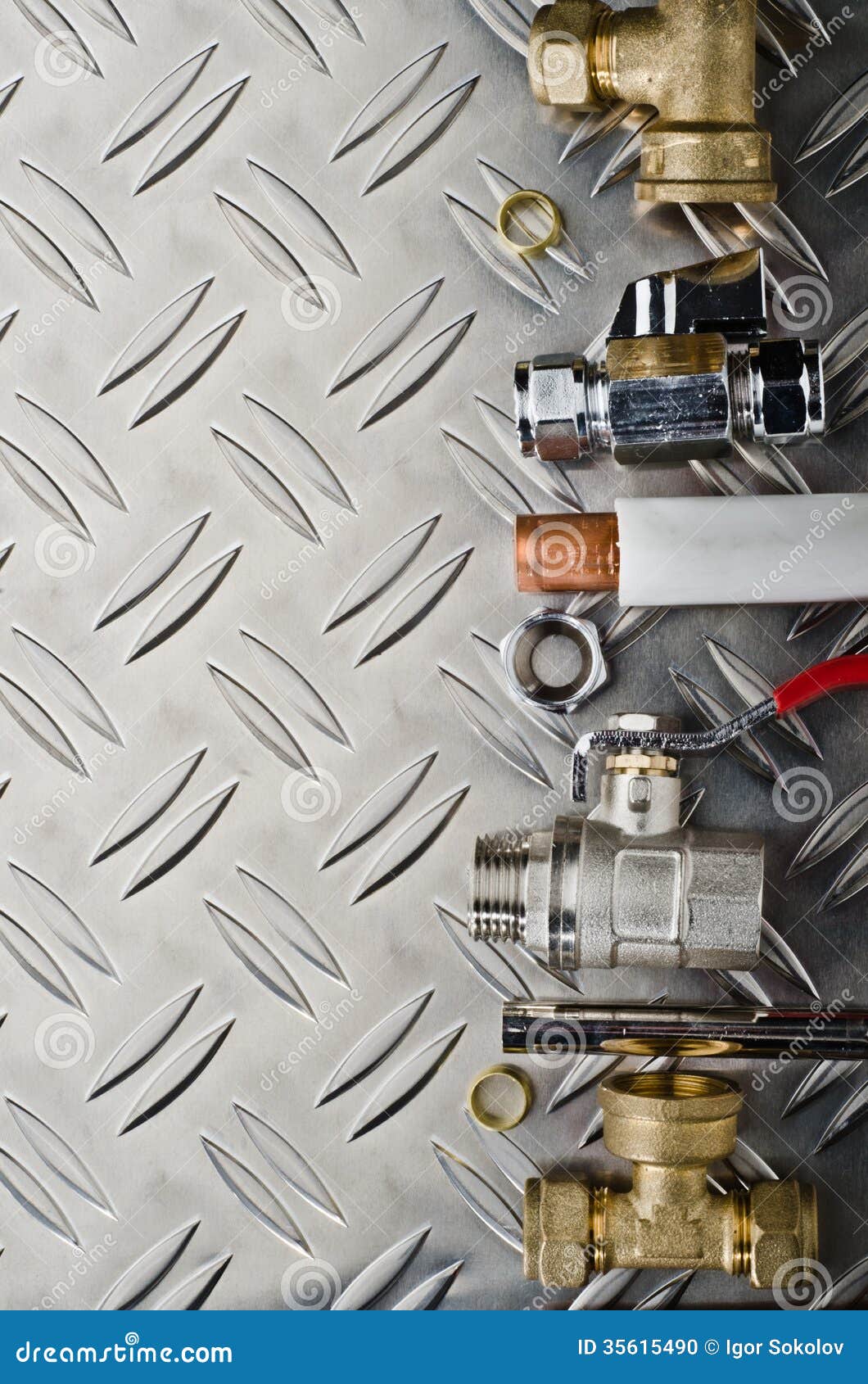 Plumbing Inlet Pipe Valve, Isolated On White Background - IMAGE Stock ...