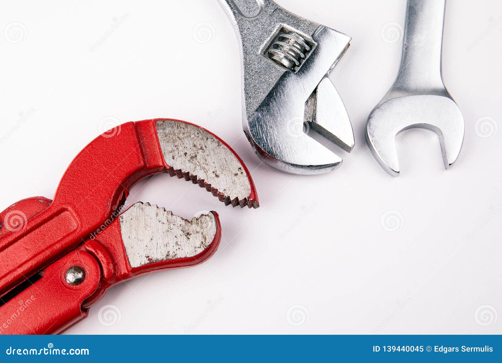 Plumbing Key on a White Background Stock Image - Image of grip ...