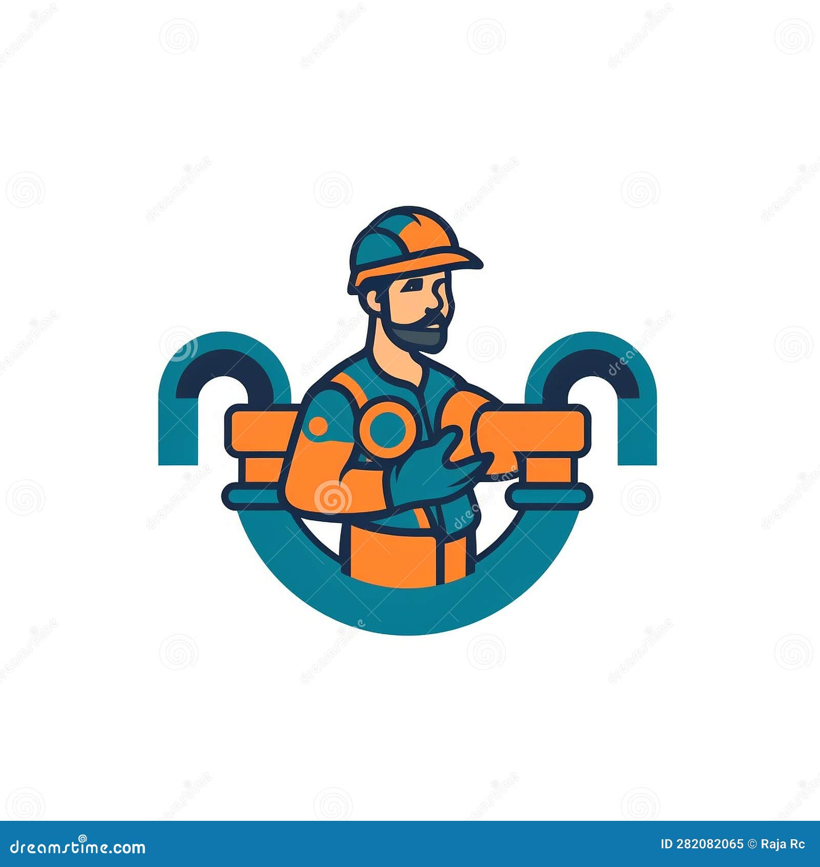 Plumbing logo stock illustration. Illustration of work - 282082065