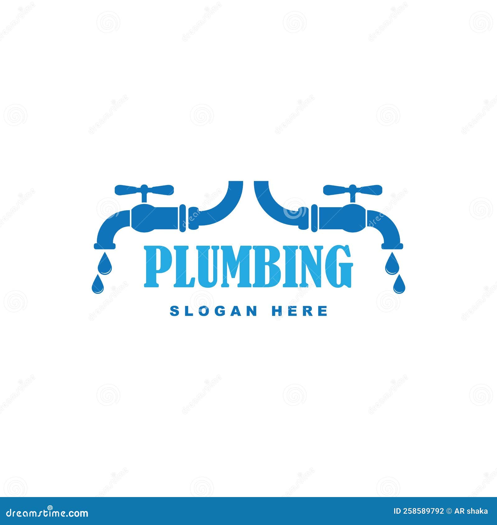 Plumbing logo vector icon stock vector. Illustration of water - 258589792