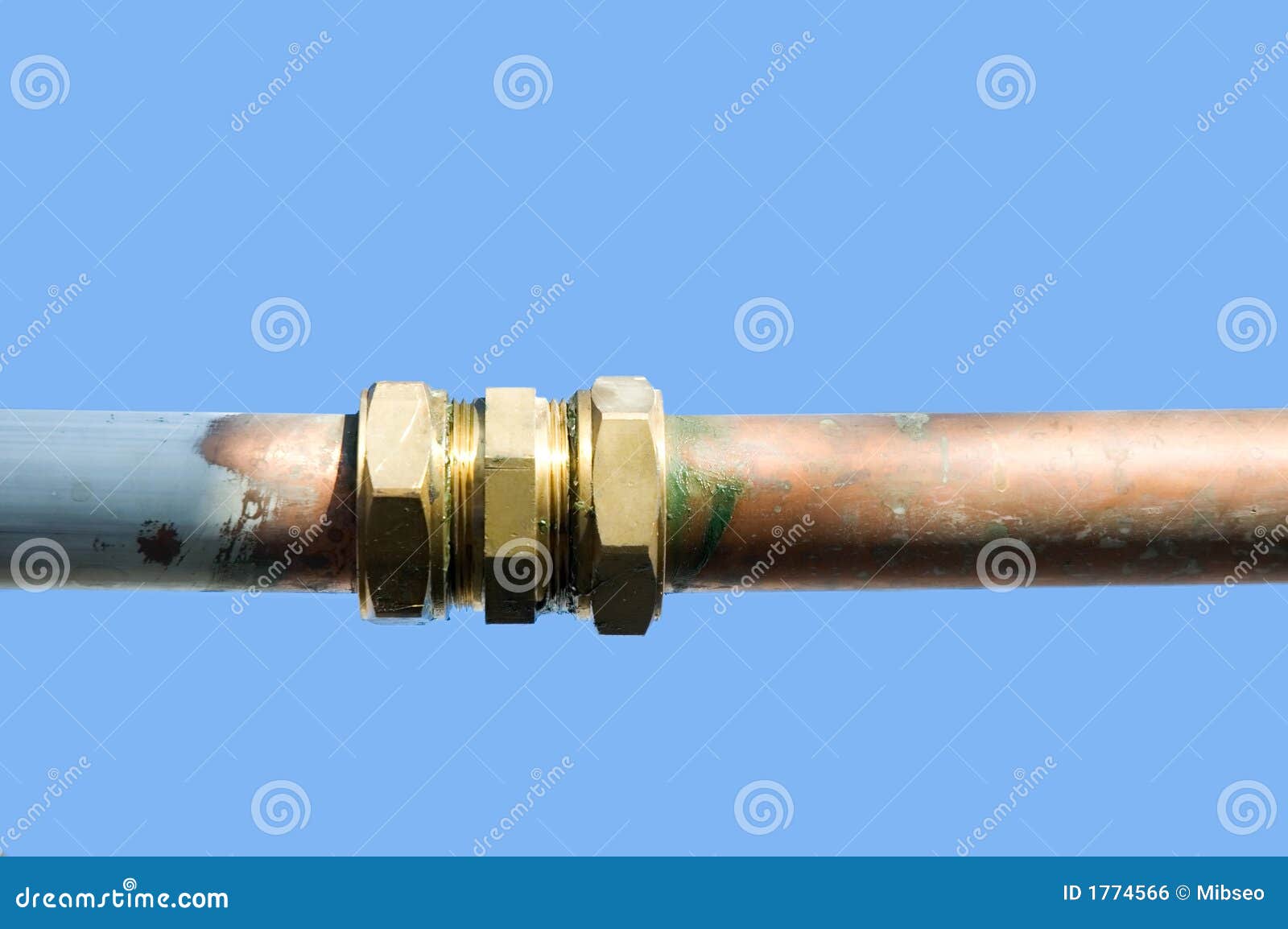 Plumbing pipe stock photo. Image of distribute, blue, mains - 1774566