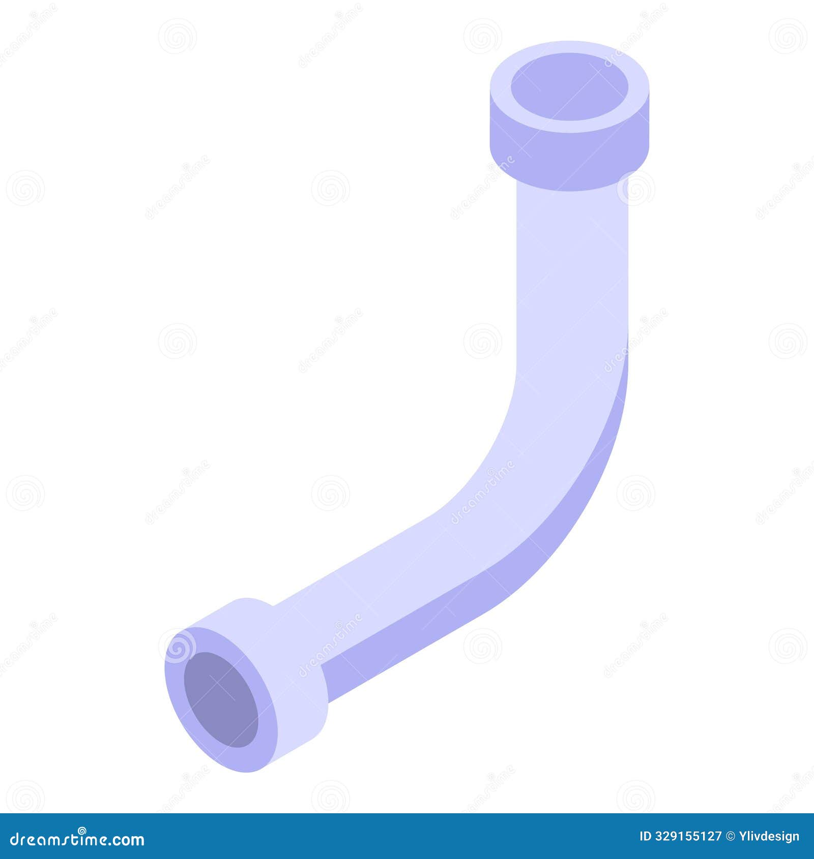Plumbing Pipe With Flowing Water Isolated On White Background. Water ...