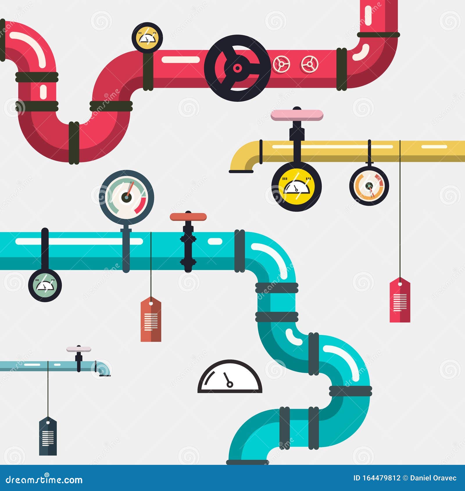 Plumbing - Pipeline Vector Flat Design Illustration Stock Vector ... Plumbing - Pipeline Vector Flat Design Illustration Stock Vector ...