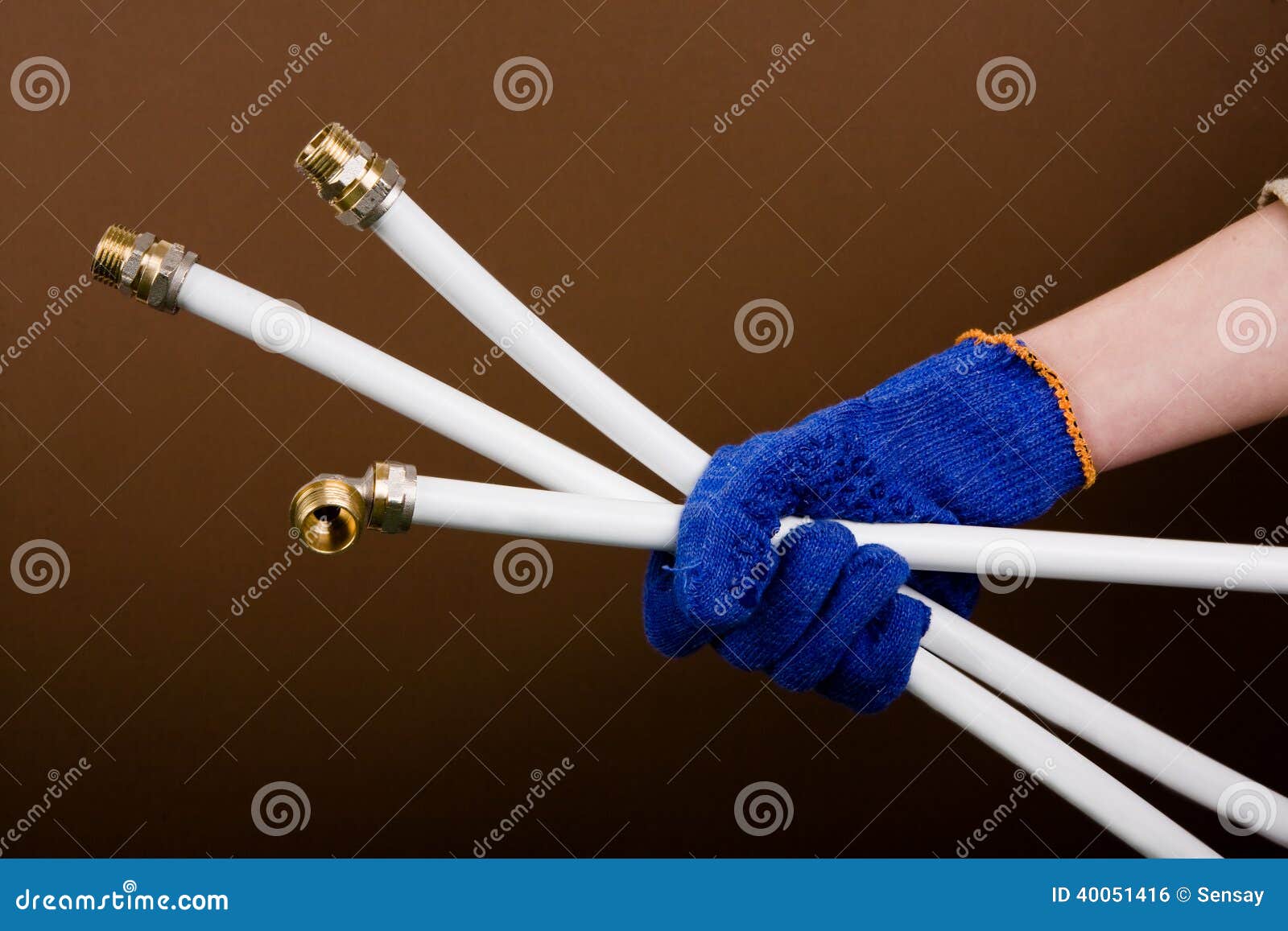 Plumbing Pipes with Fittings Stock Photo - Image of round, plumbing ...