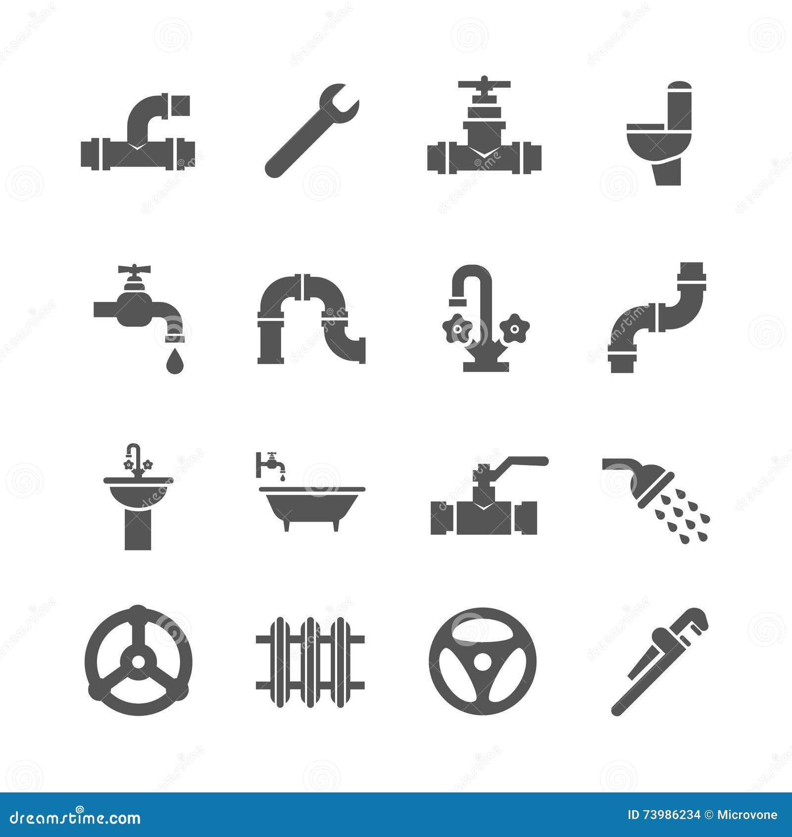 Sanitary Engineering Cartoon Icons Vector Illustration | CartoonDealer ...