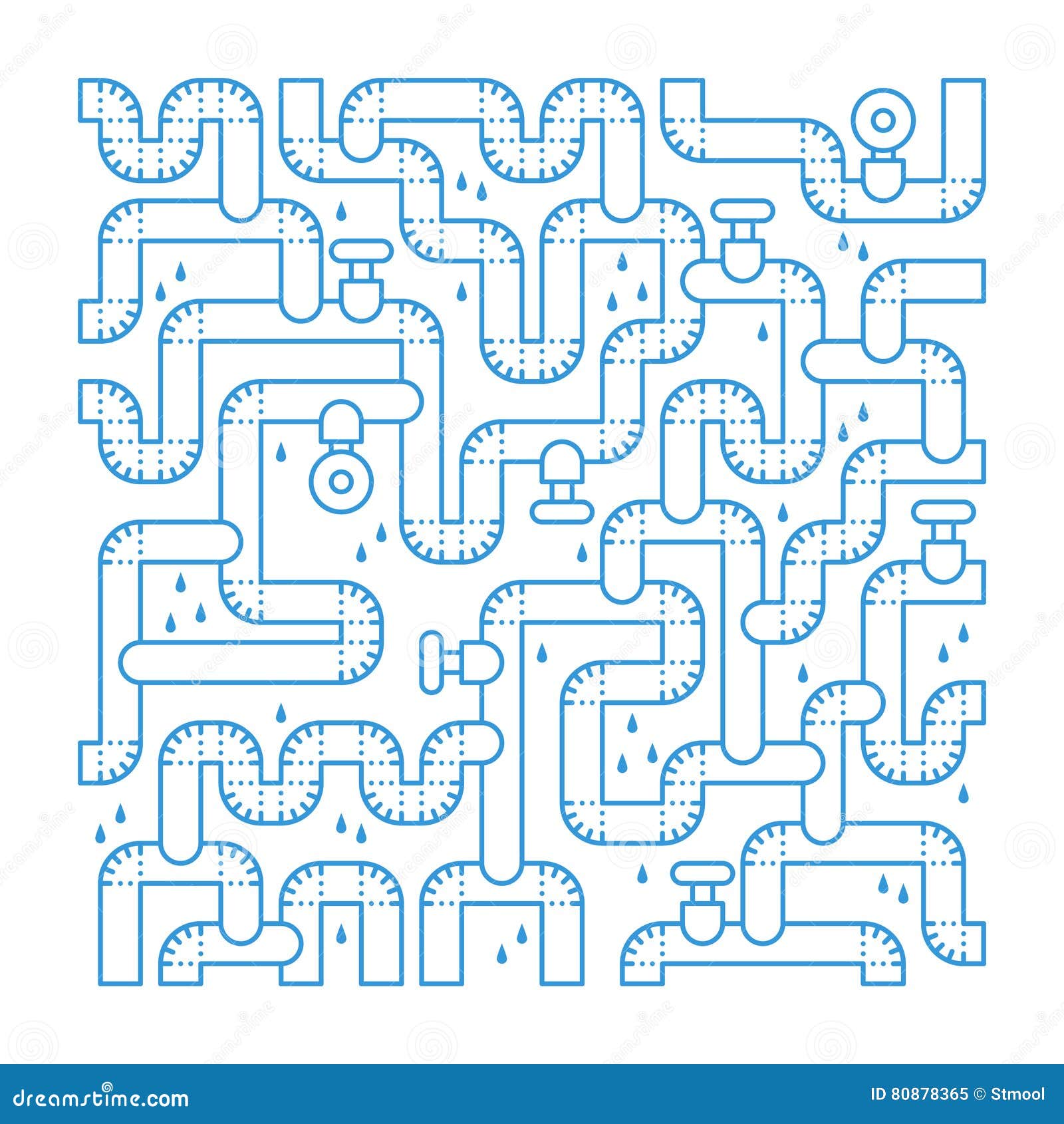 Plumbing Services Concept Backdrop Stock Vector - Illustration of ...