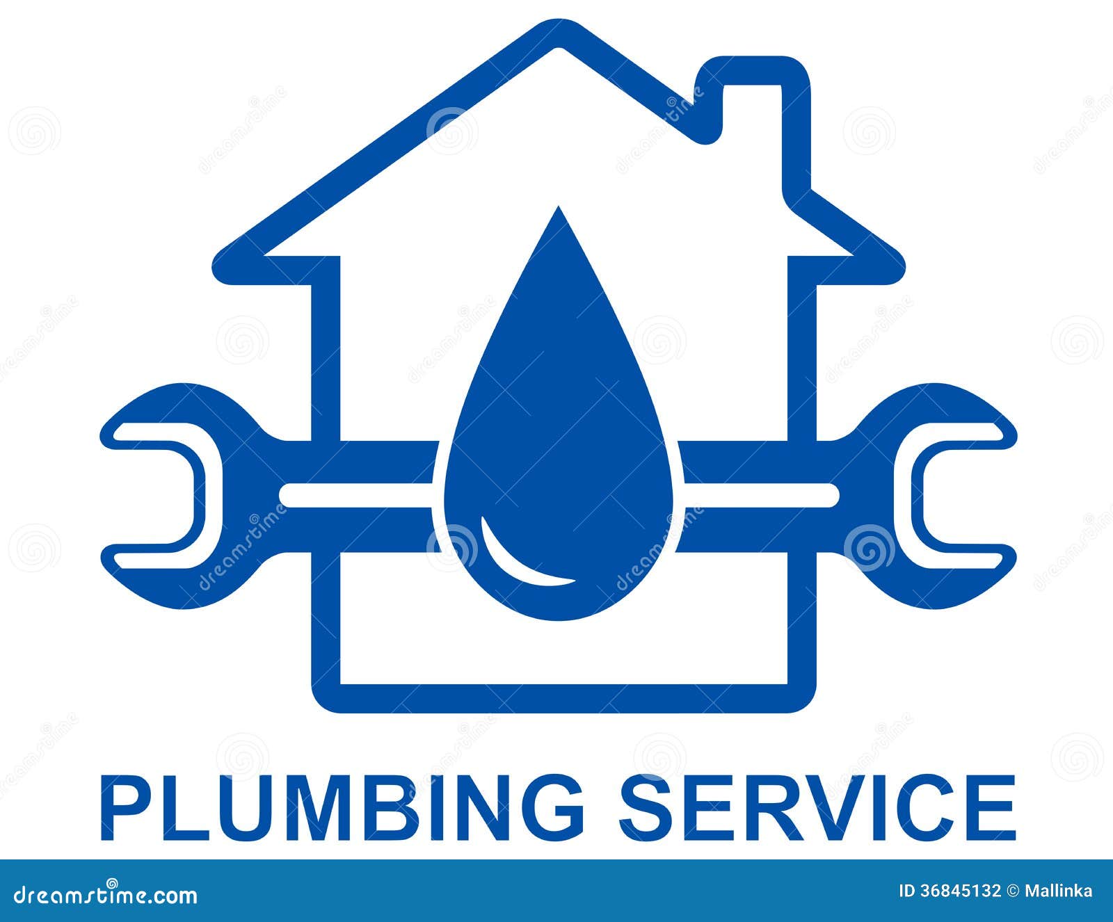 Plumbing sign stock vector. Illustration of drop, drip - 36845132