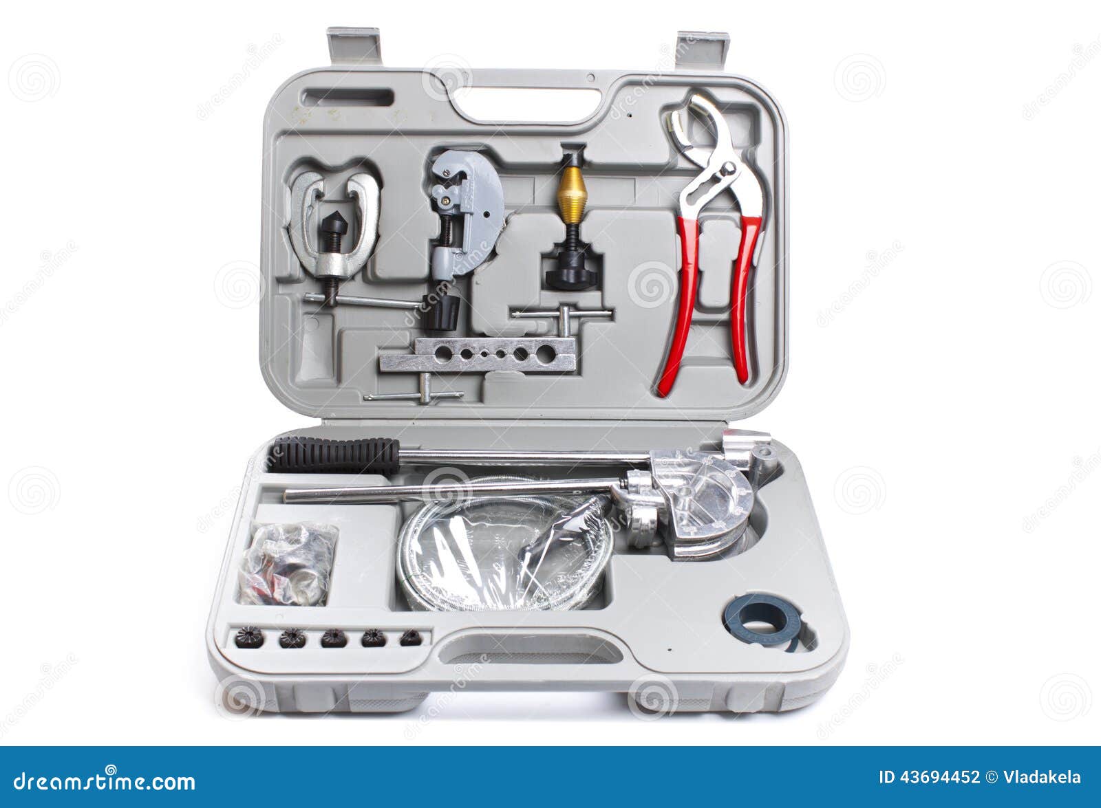 Plumbing Tools Box Isolated On Whiteoolbox Screws Royalty-Free Stock ...