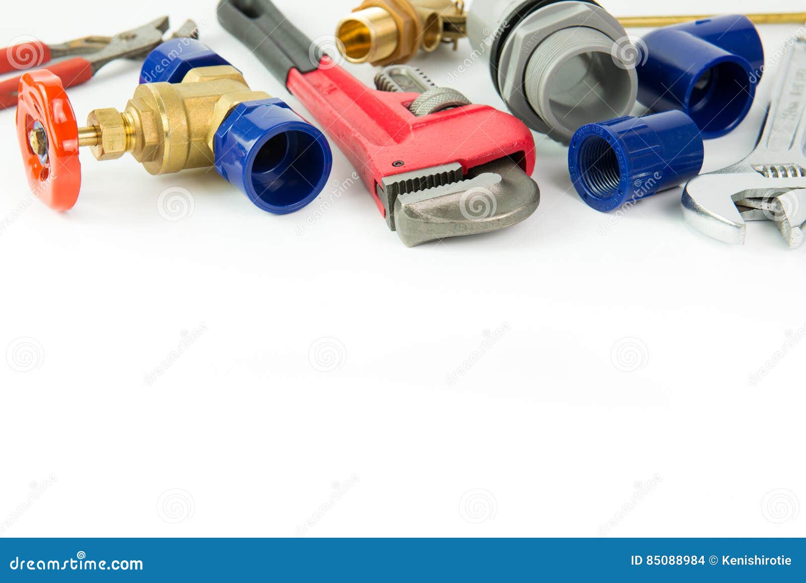 Plumbing Tools and Materials Stock Photo - Image of adapter, pump: 85088984