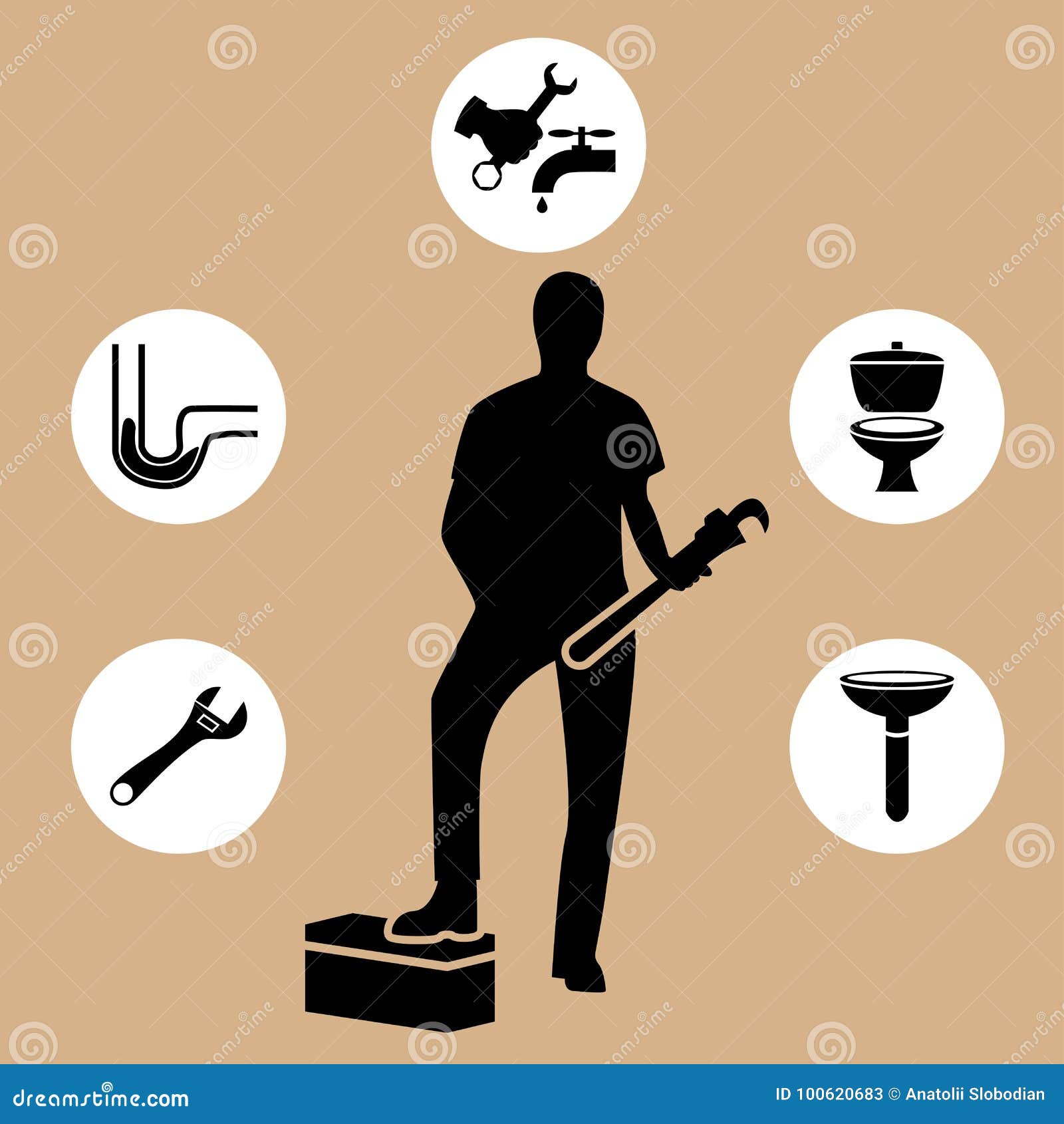 Plumbing Tools Vector