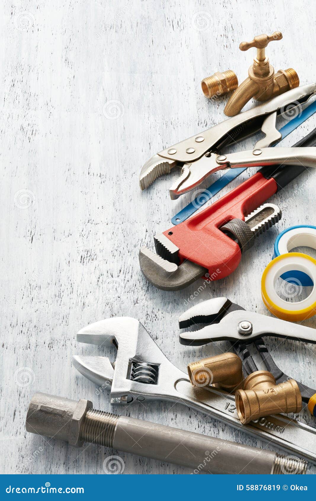 Plumbing Tools Box Isolated On Whiteoolbox Screws Royalty-Free Stock ...