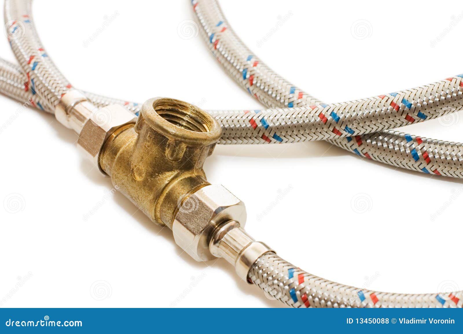 Plumbing Tube in a Metal Sheath Stock Photo - Image of cable, angle ...