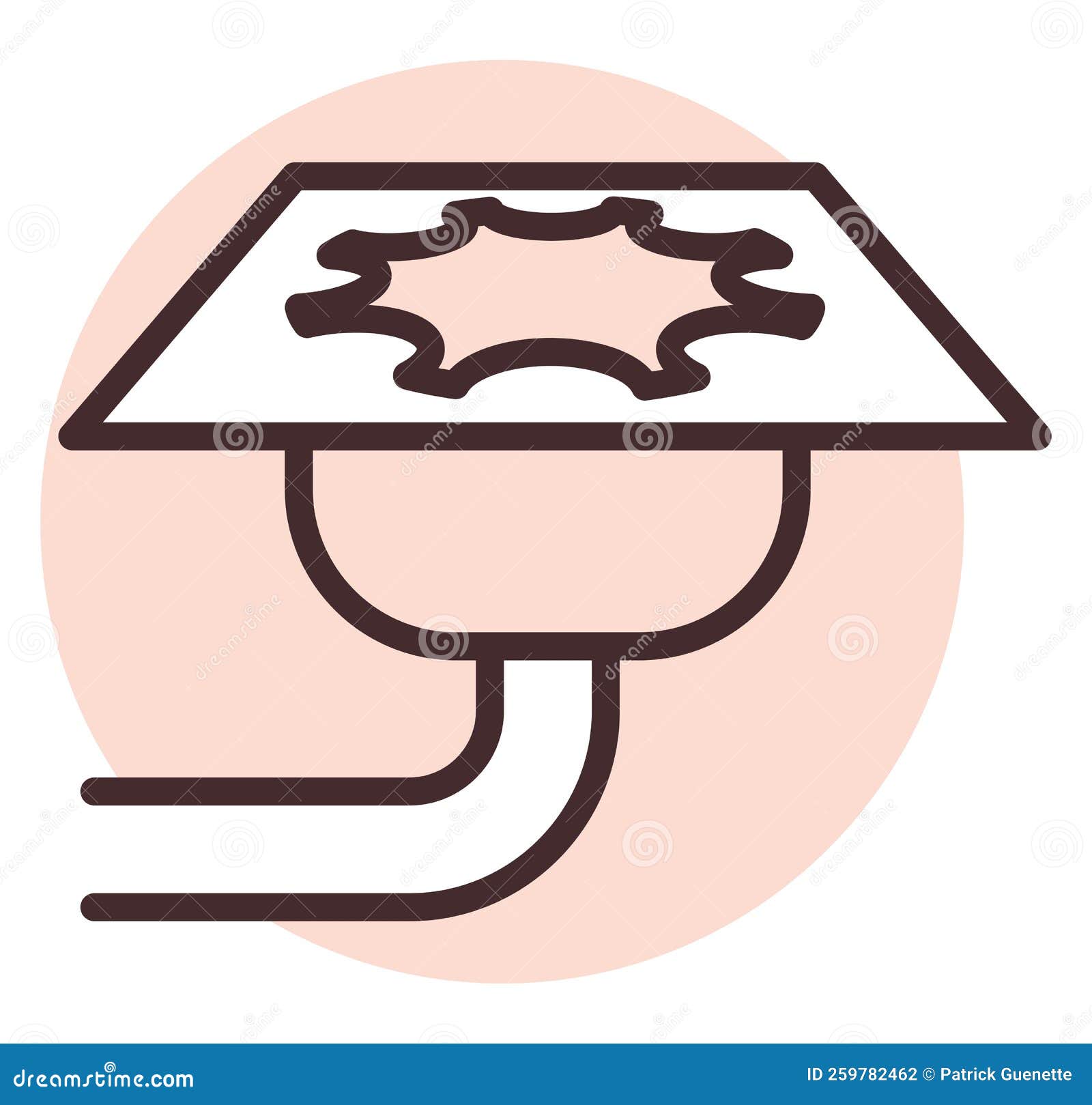 Plumbing water drain, icon stock vector. Illustration of water - 259782462