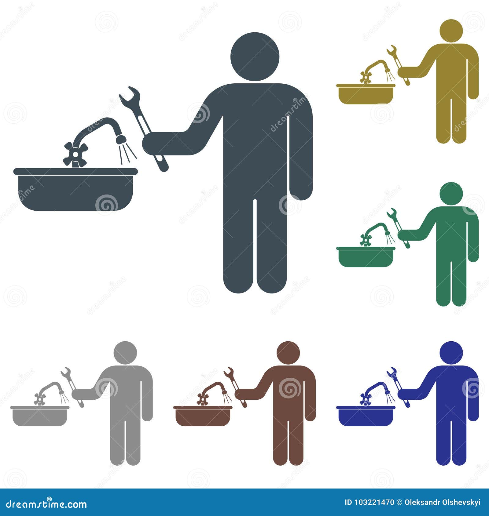 Plumbing work symbol icon stock vector. Illustration of extension ...