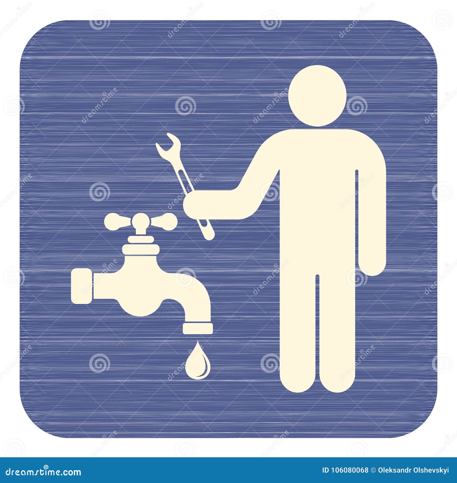 Plumbing work symbol icon stock vector. Illustration of bathroom ...